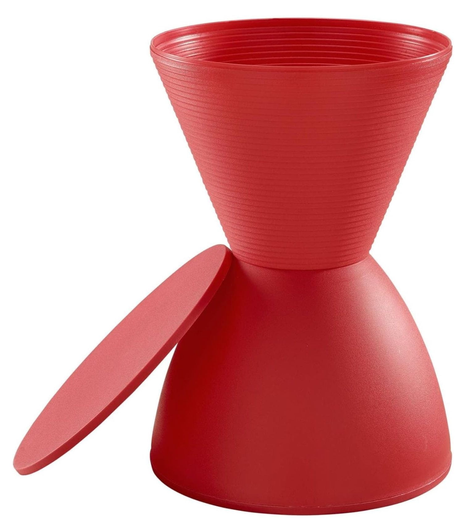 Drevy Haste Contemporary Modern Hourglass Accent Stool in Red - Walmart.com