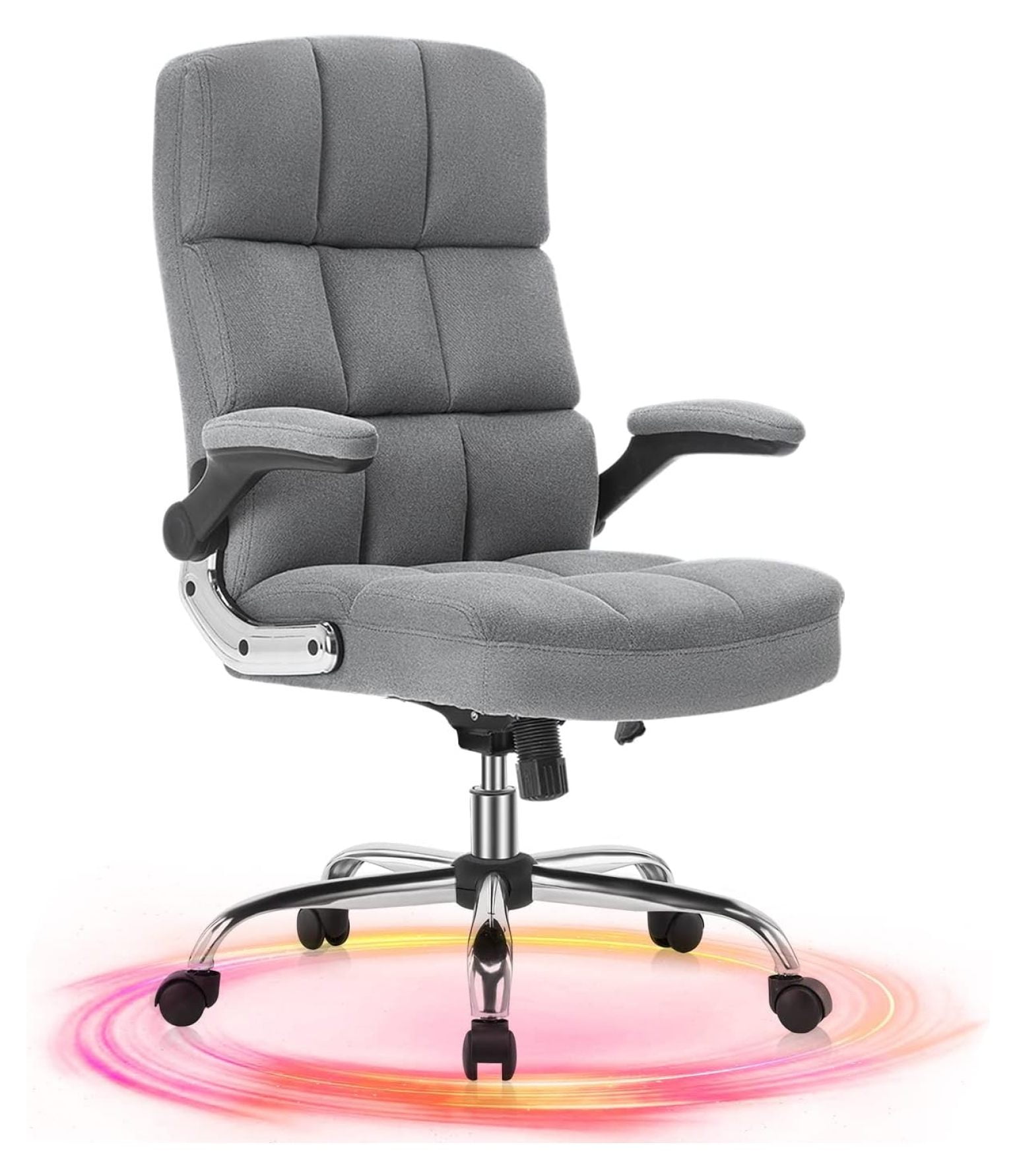 Drevy High Back Fabric Home Office Chair Comfotable Thick Padding ...