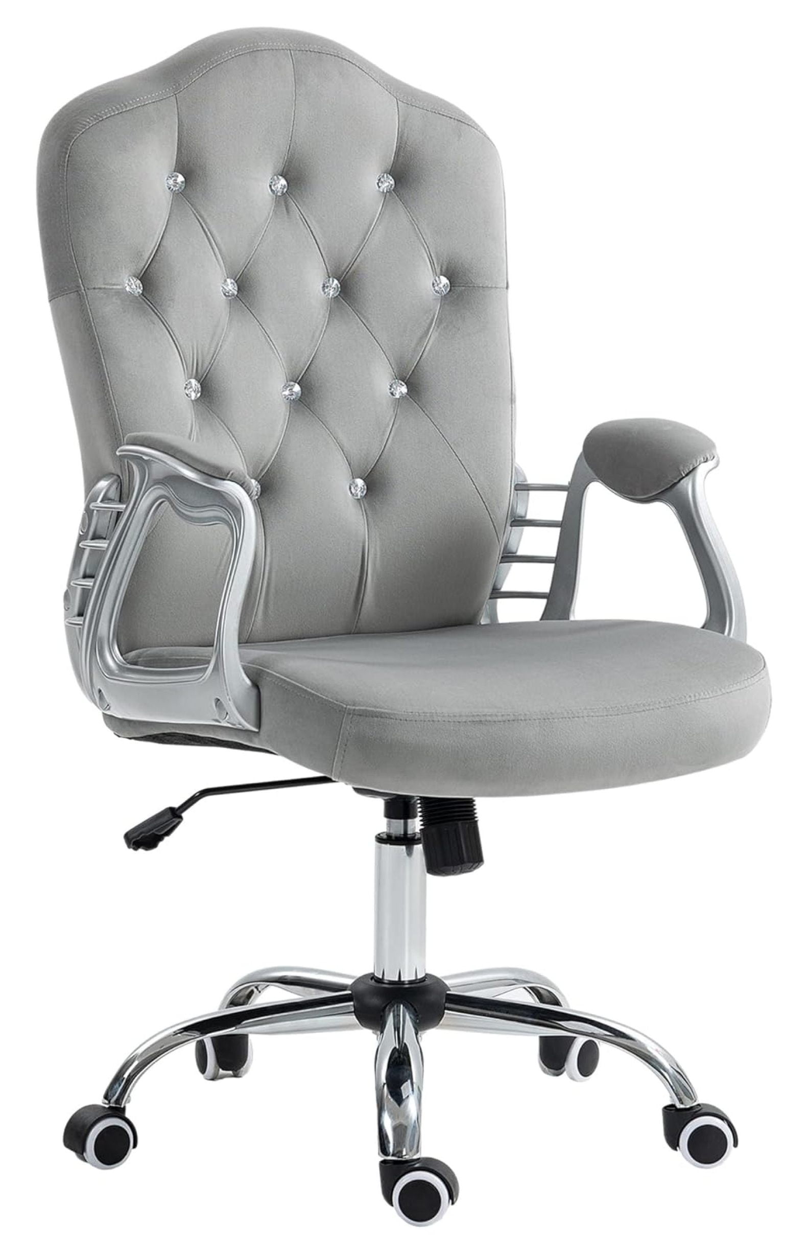 Drevy Home Office Chair, Velvet Computer Chair, Button Tufted Desk ...