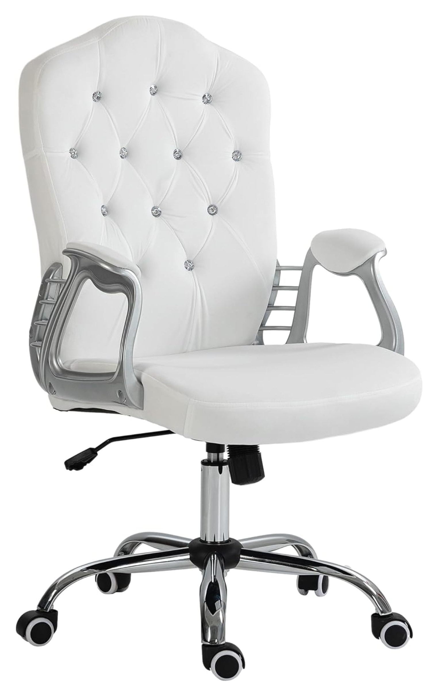 Drevy Home Office Chair, Velvet Computer Chair, Button Tufted Desk ...