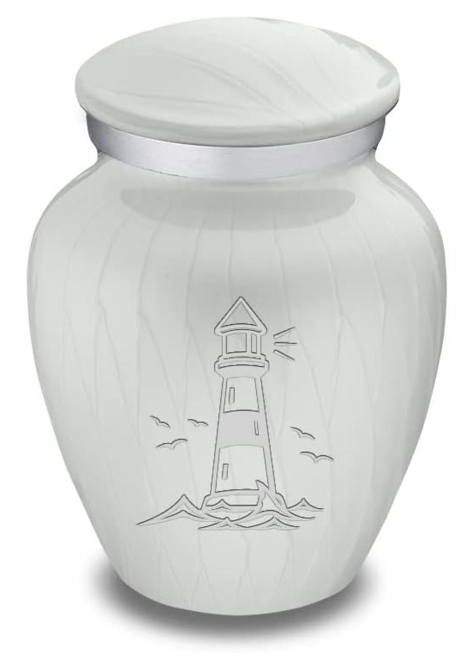 Drevy Keepsake Lighthouse Cremation Urn (Pearl White) - Walmart.com