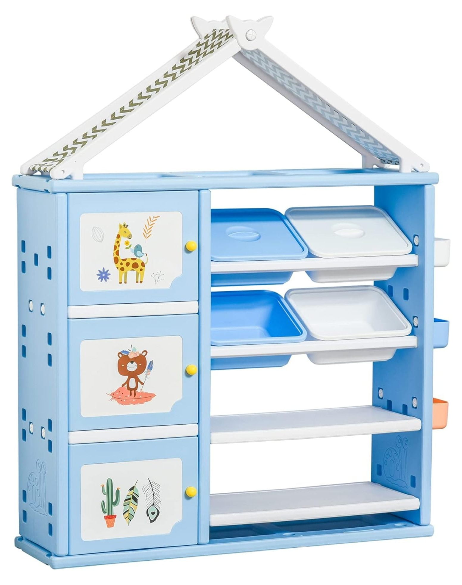 Drevy Kids Toy Storage Organizer with 4 Bins, Storage Cabinets ...
