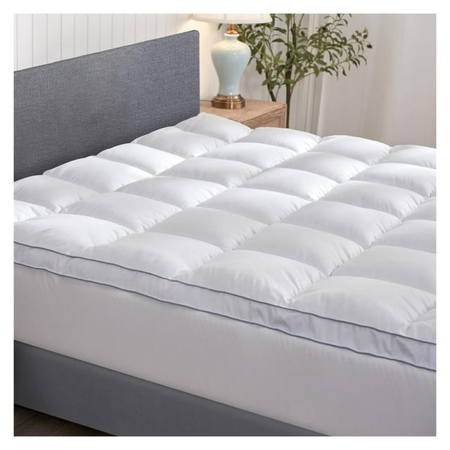 Drevy King Mattress Topper, Extra Thick Mattress Pad Cover for Back ...