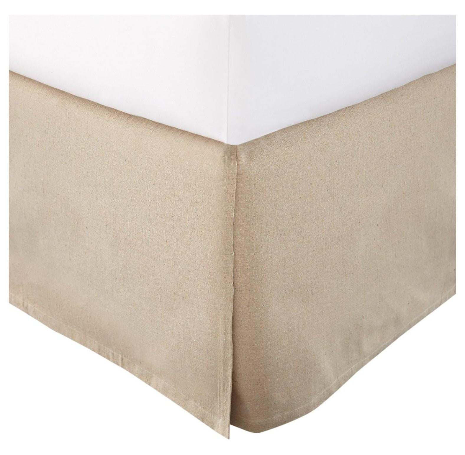 Drevy Linen Dust Ruffle, 16-inch Drop with Box Pleat (Queen) - Walmart.com