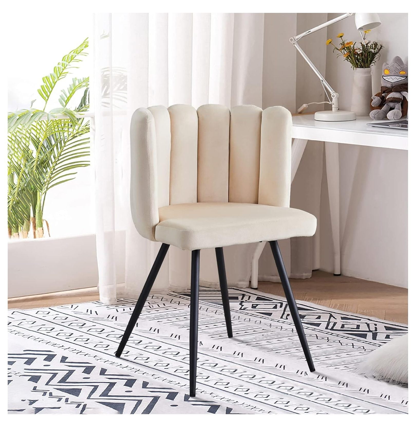 Drevy Living Room Barrel Accent Chair, Modern Velvet Kitchen Dining ...