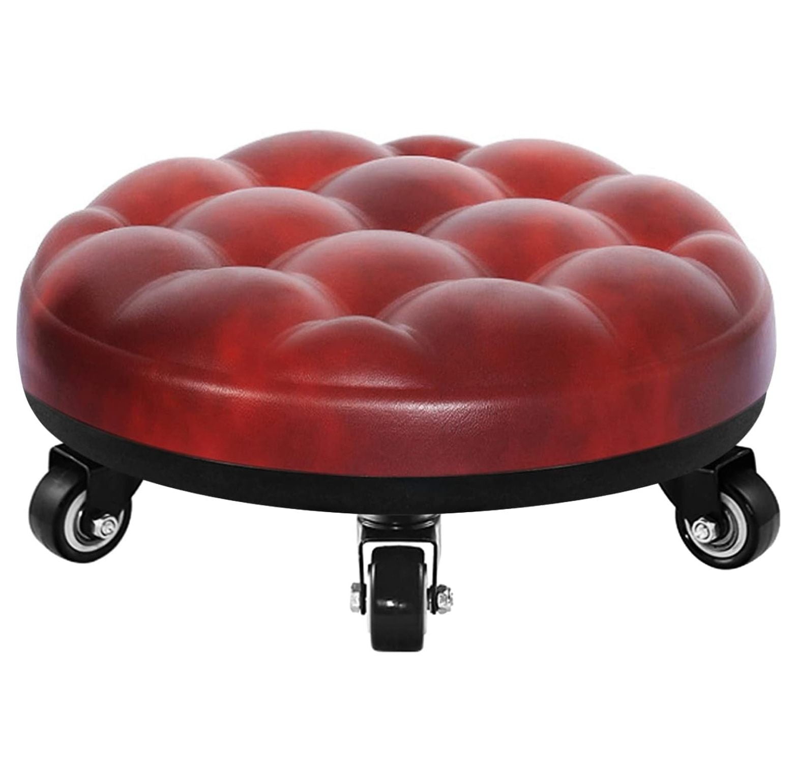 Drevy Low Seat Stool with Universal Swivel Wheels Leather Seats Chair ...