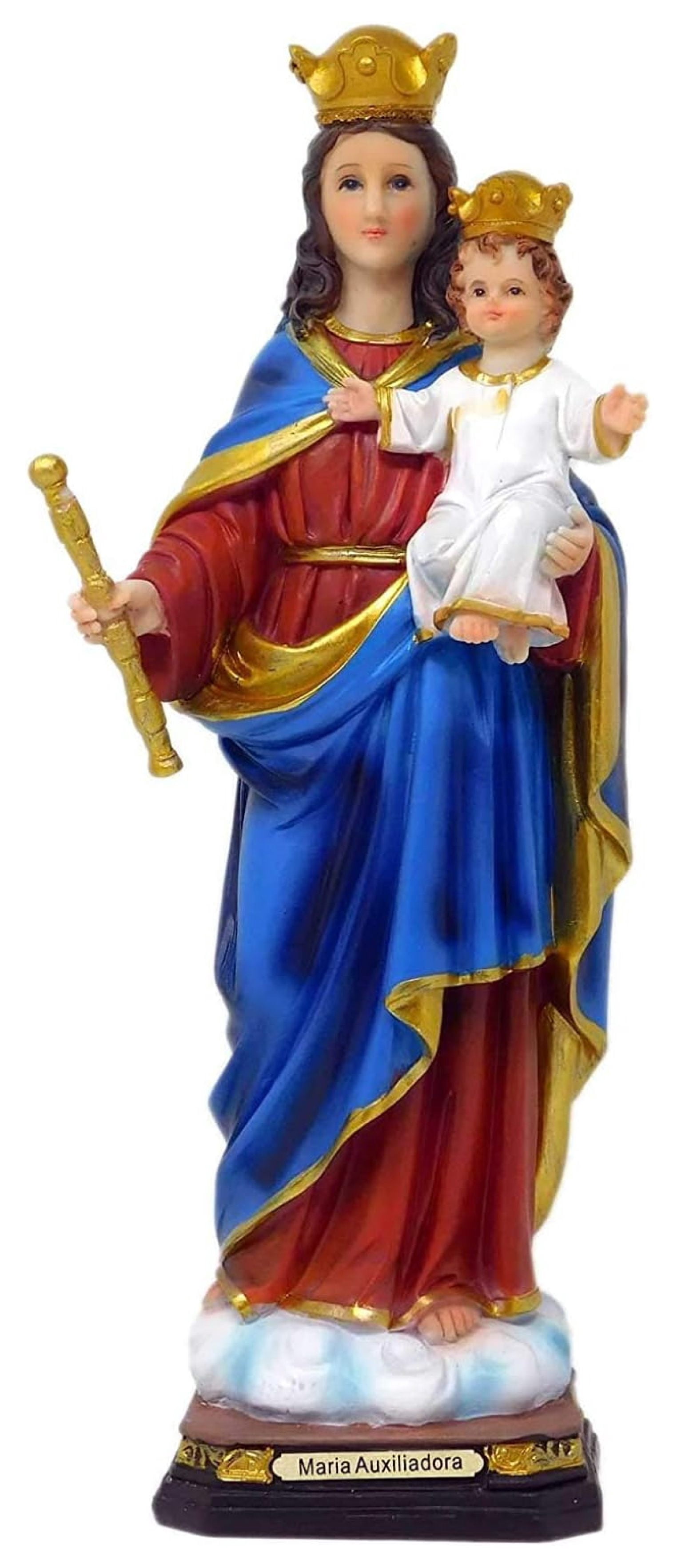 Drevy Maria Auxiliadora 12", Mary Help of Christians Resin Statue ...
