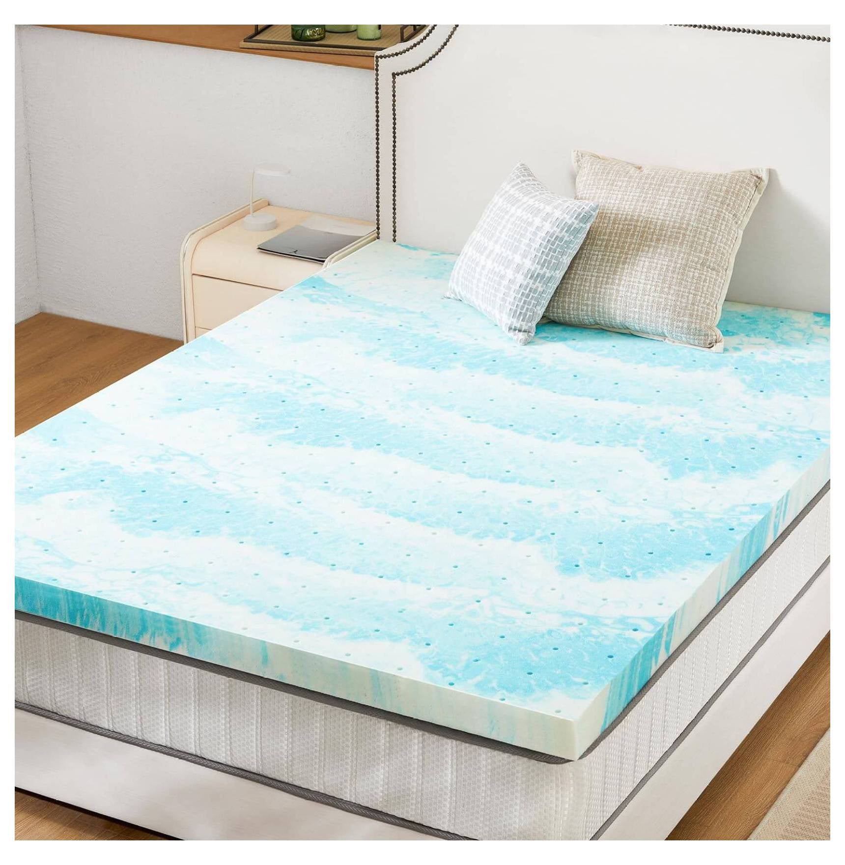 Drevy Mattress Topper Full Gel Memory Foam Mattress Topper Full Size ...
