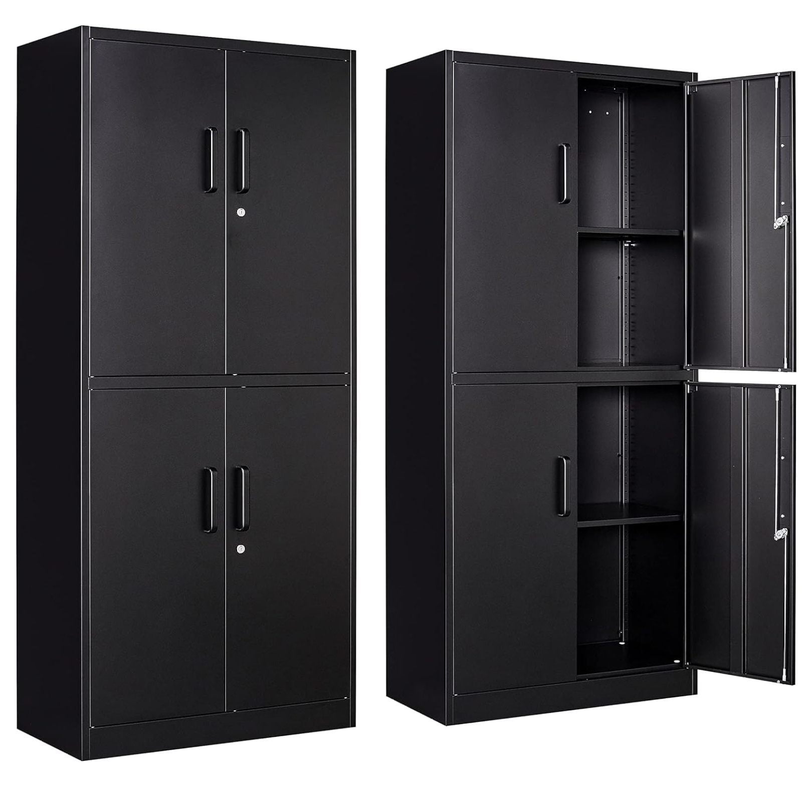 Drevy Metal Storage Cabinet - 71 Inch Tall Large Steel Utility Locker ...