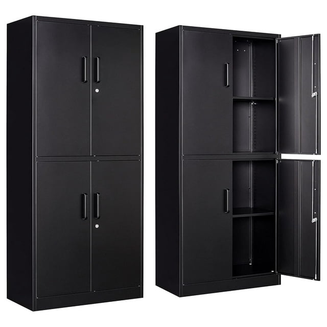 Drevy Metal Storage Cabinet - 71 Inch Tall Large Steel Utility Locker ...