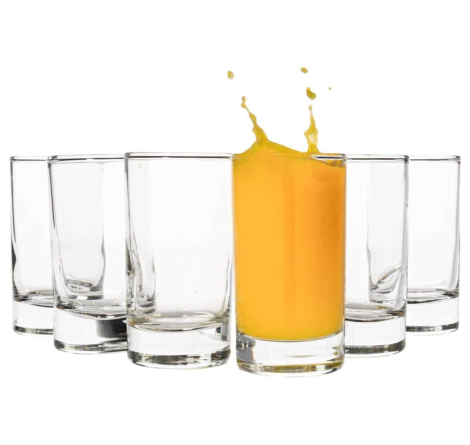 Drevy Mini Juice Glasses, 4.75 Ounce SMALL Glass Cups, Thick and ...