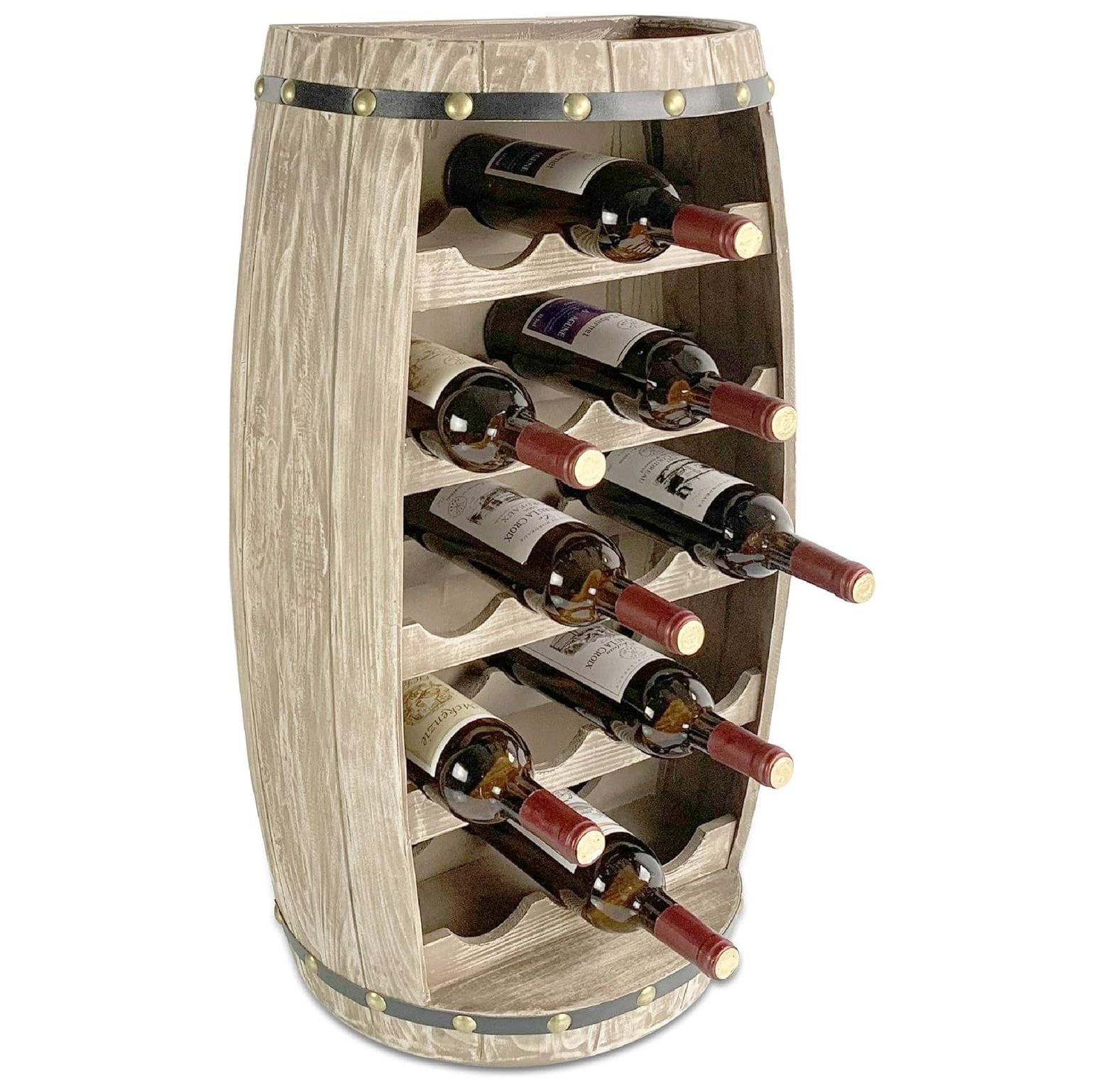 Drevy Modern Alexander Wall Mounted Wine Rack - 18 Wine Bottles ...