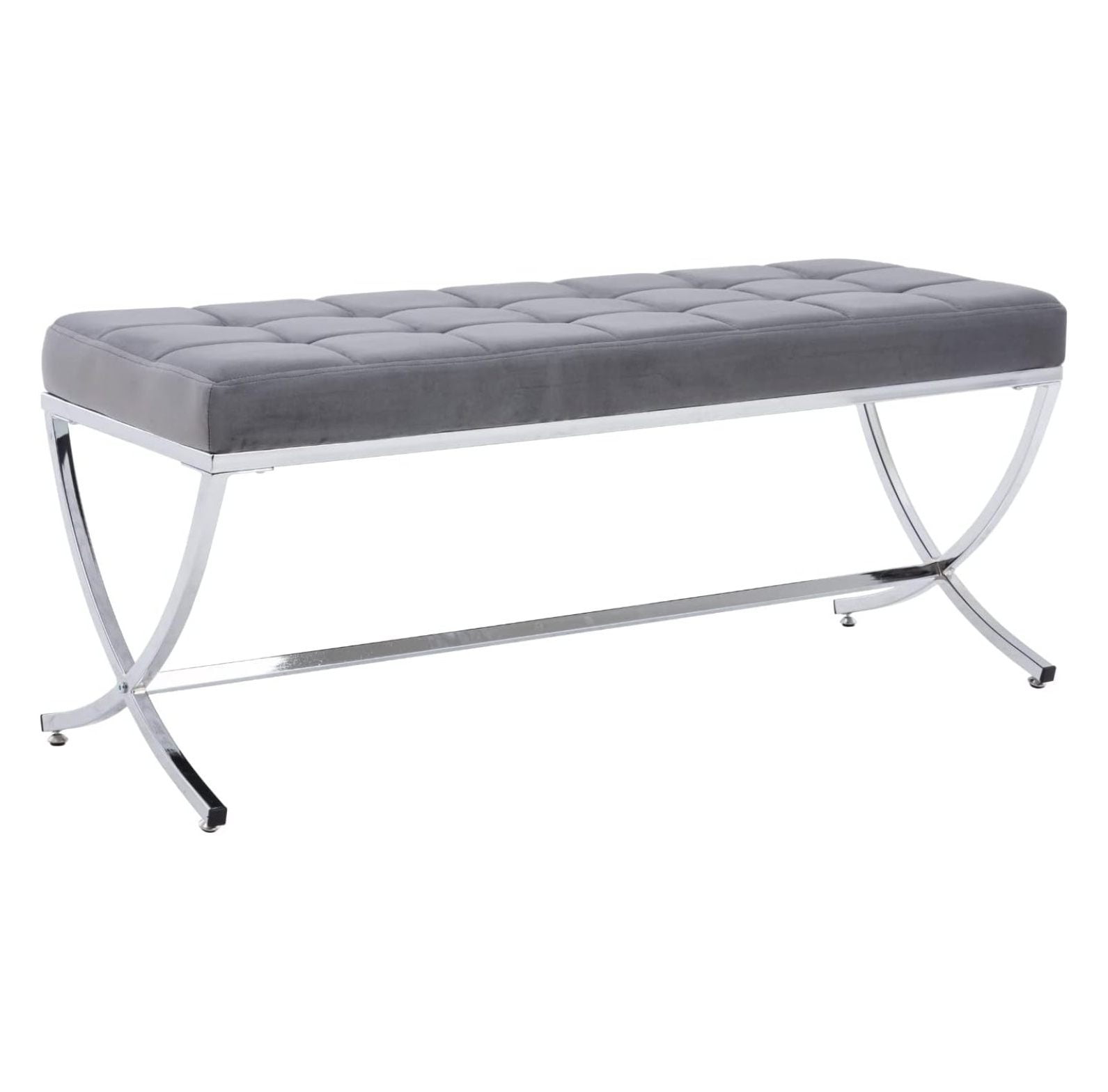 Drevy Modern Button Tufted Bench, Velvet Ottoman Dining Bench, Stylish ...