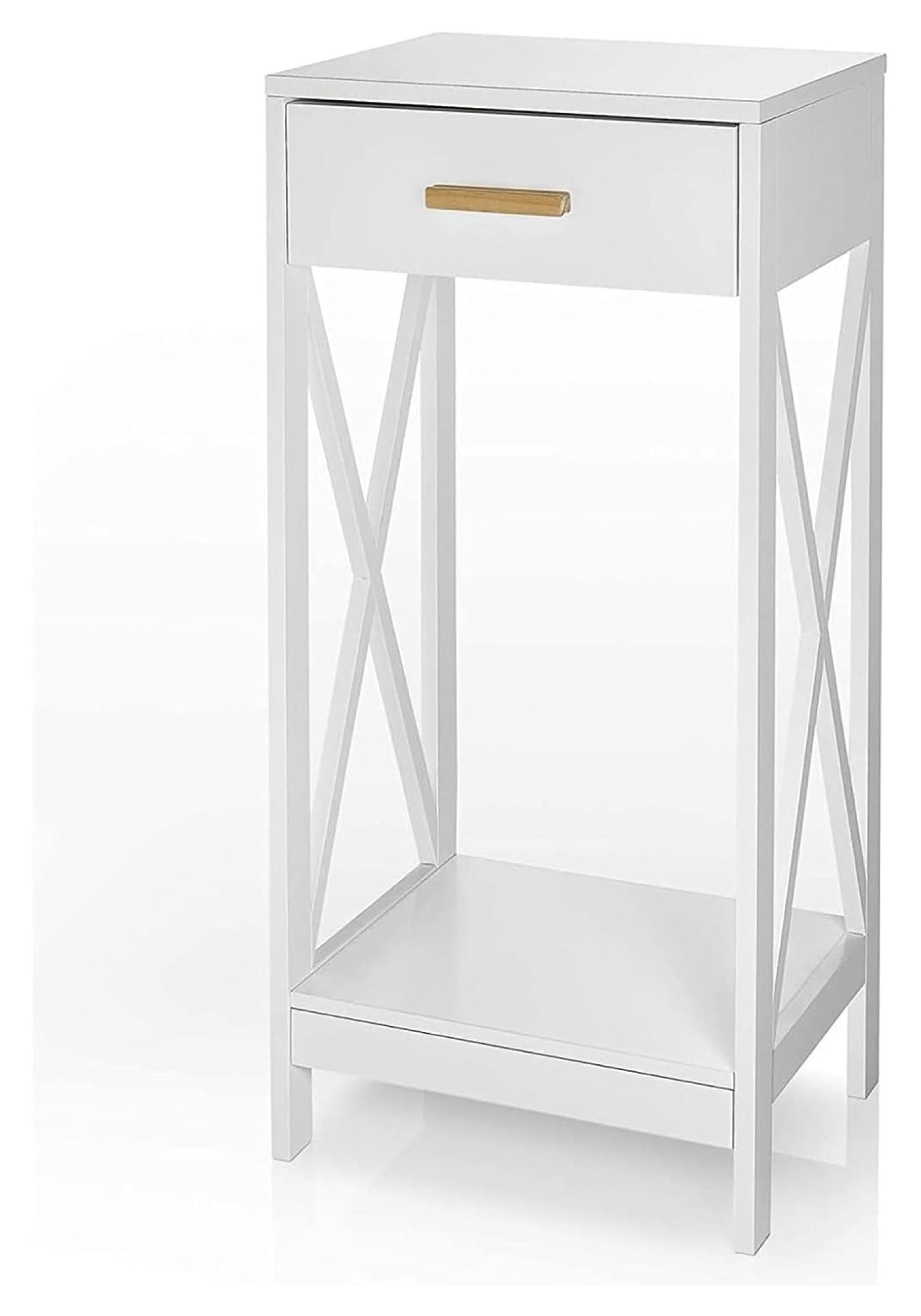 Drevy Modern Side Table | Single Drawer Storage | Tall End Tables ...