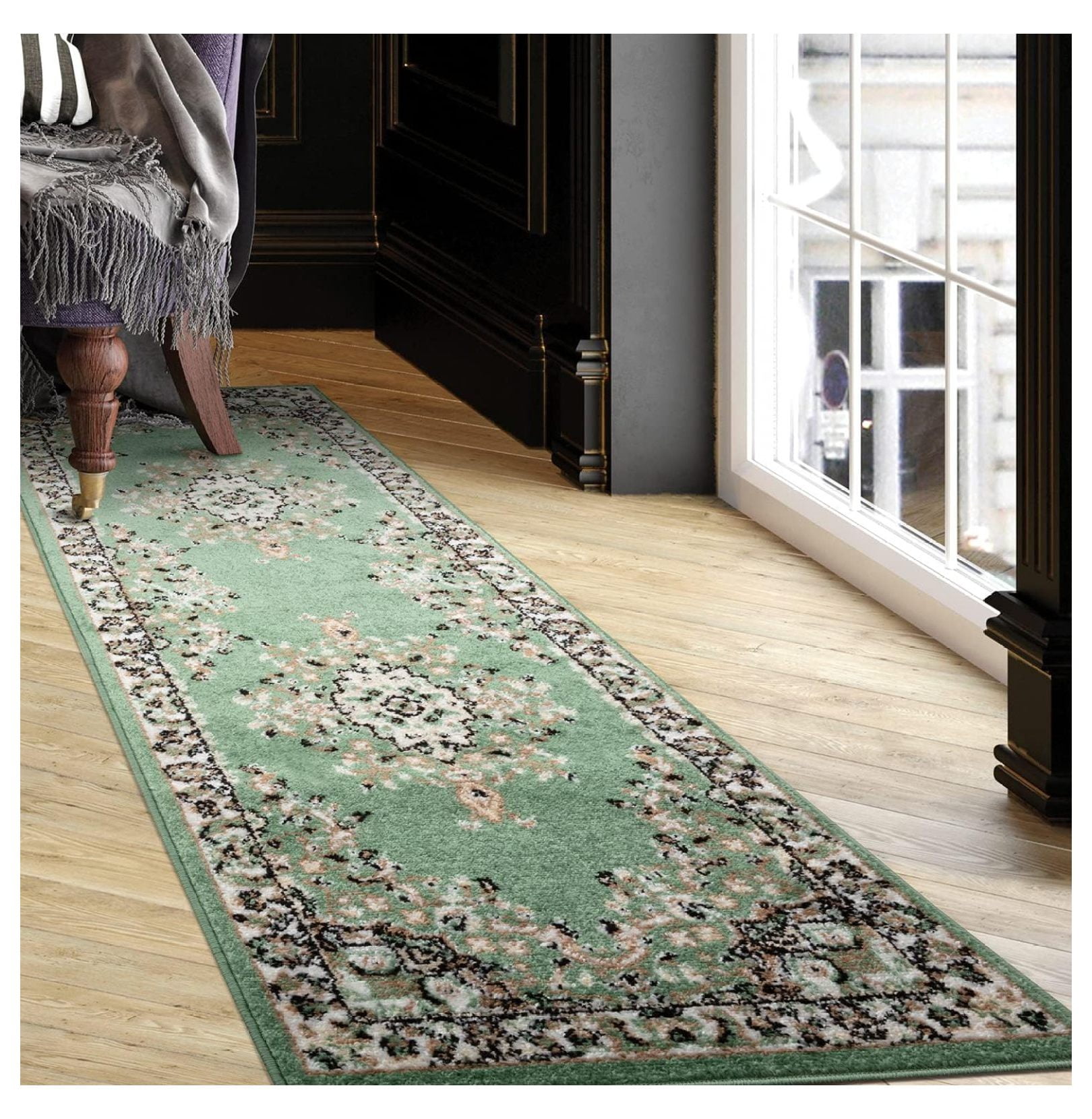 Drevy Oriental 2x7 Traditional Medallion Indoor Runner Rug Siesta ...