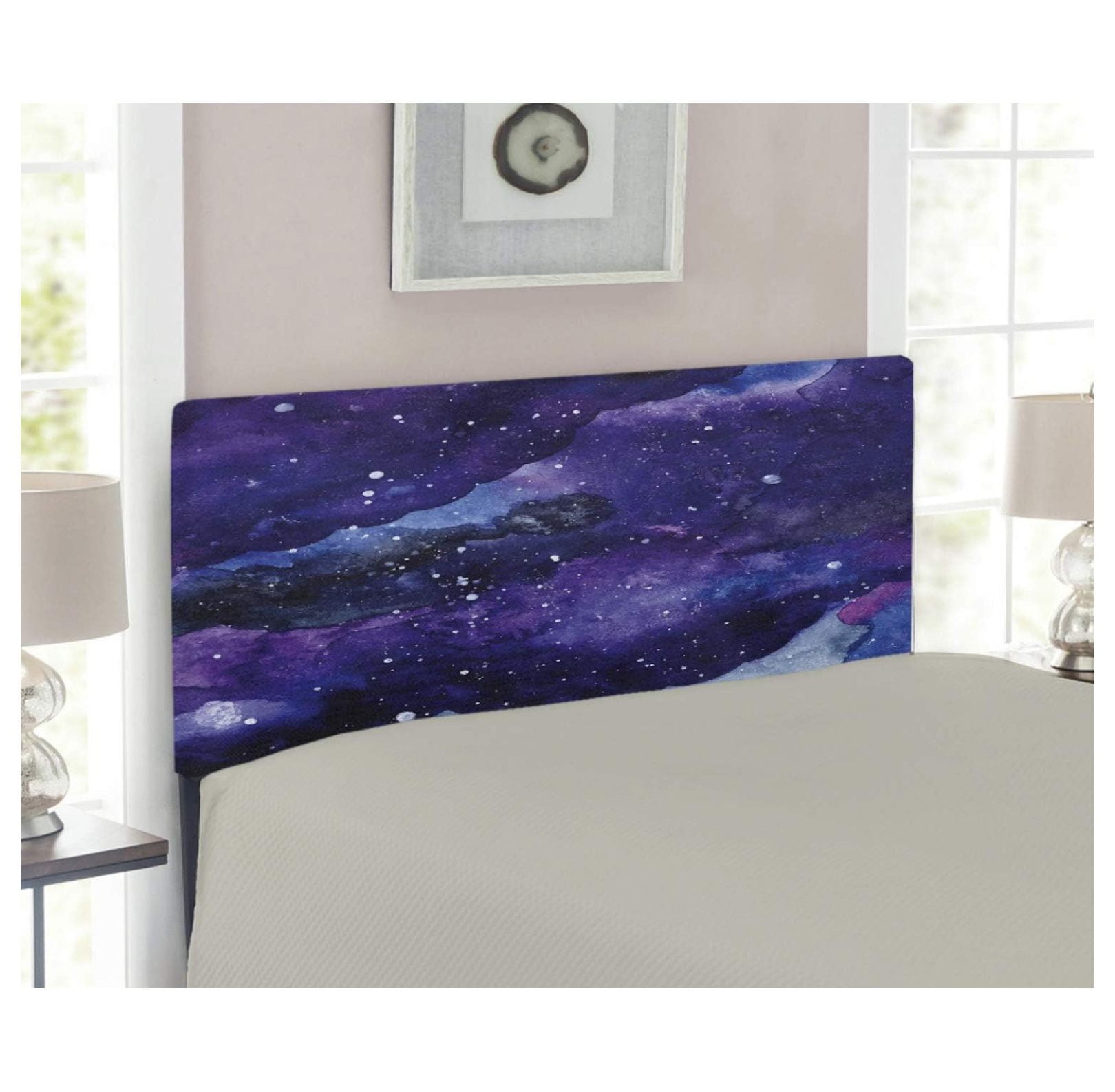 Drevy Outer Space Headboard, Starry Night Sky Paint Strokes Galaxy ...