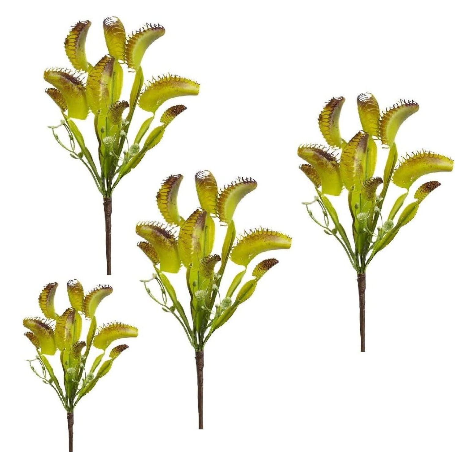 Drevy Pack of 4 Vinyl Artificial Flytrap Plants - Carnivorous Flytrap ...