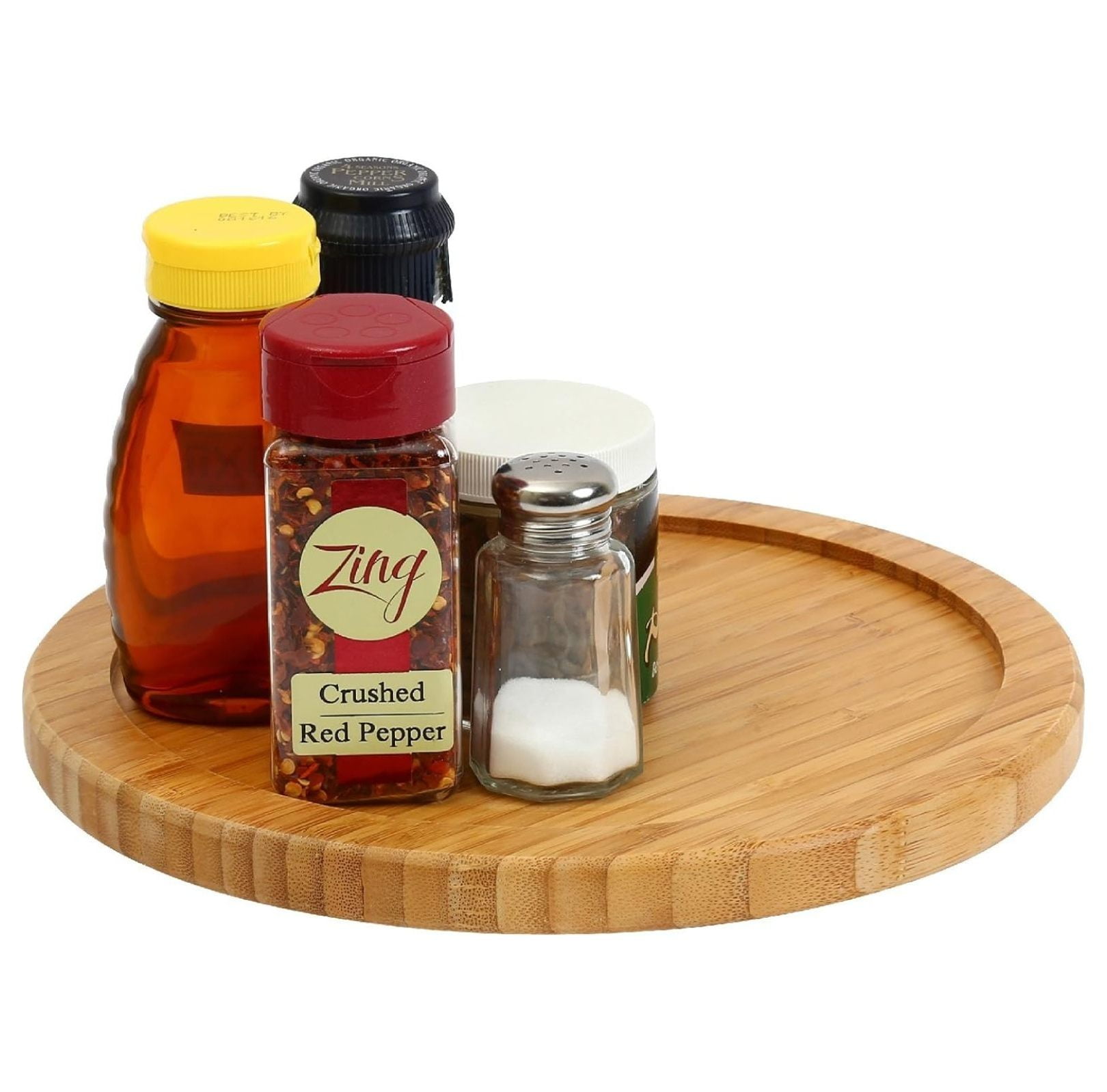 Drevy Pack of 6 Bamboo Lazy Susan Single Turntable (10") - Walmart.com