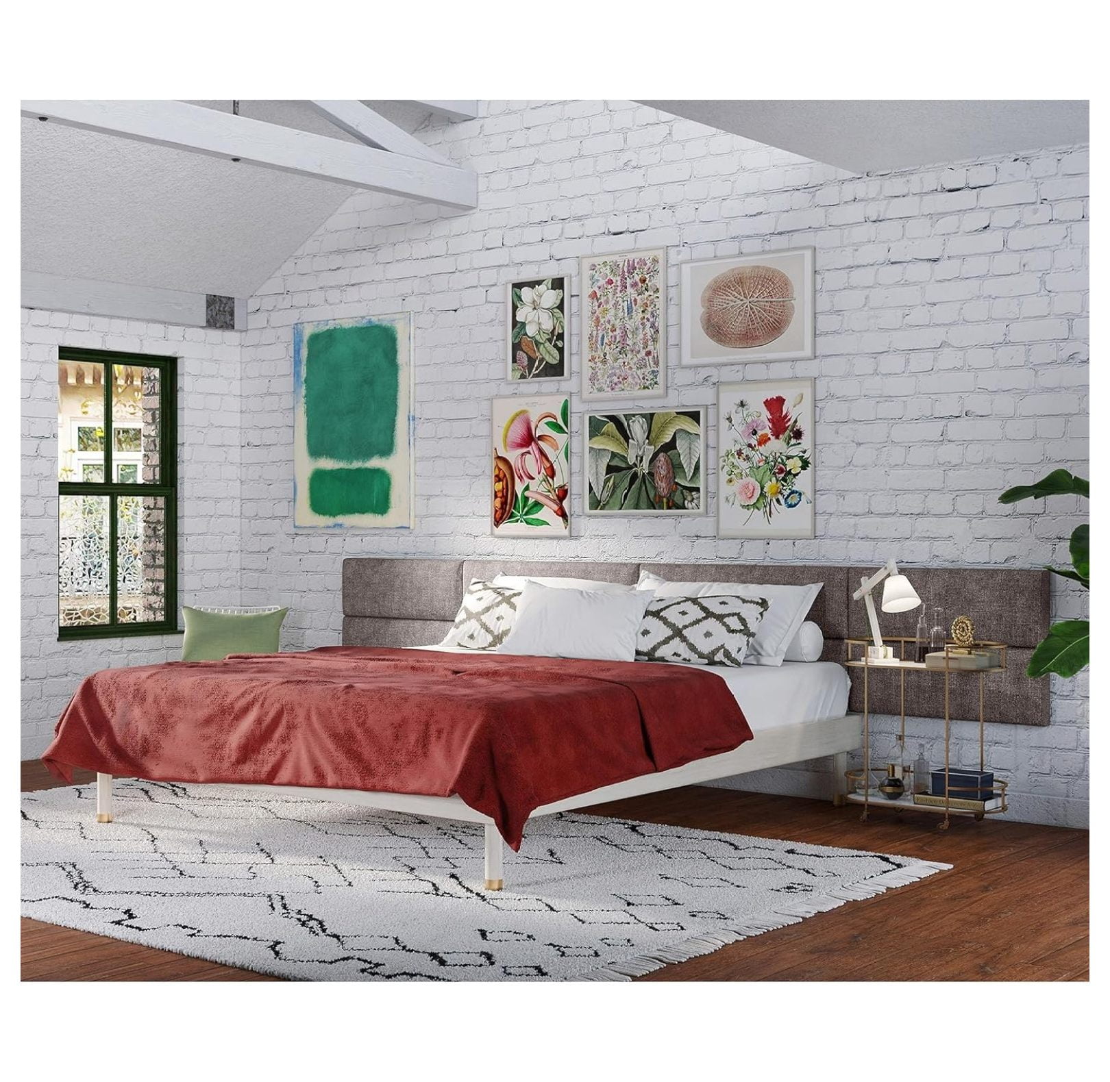 Drevy Panelist Modern Padded Headboard – Set of 4 Wall Mounted Panels ...