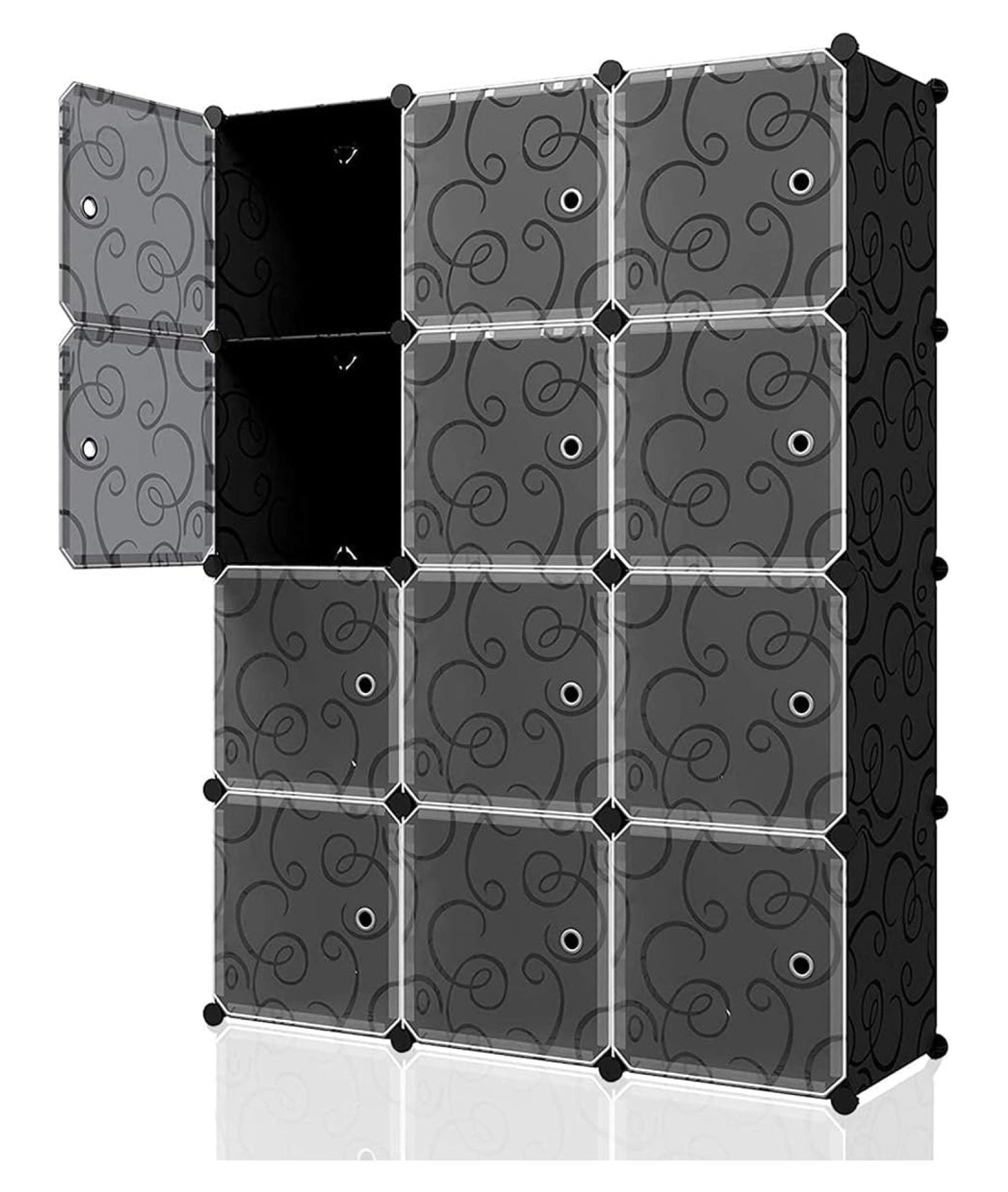 Drevy Portable Cube Storage - 14"x14" Cube Wire Cube Organizer Storage ...