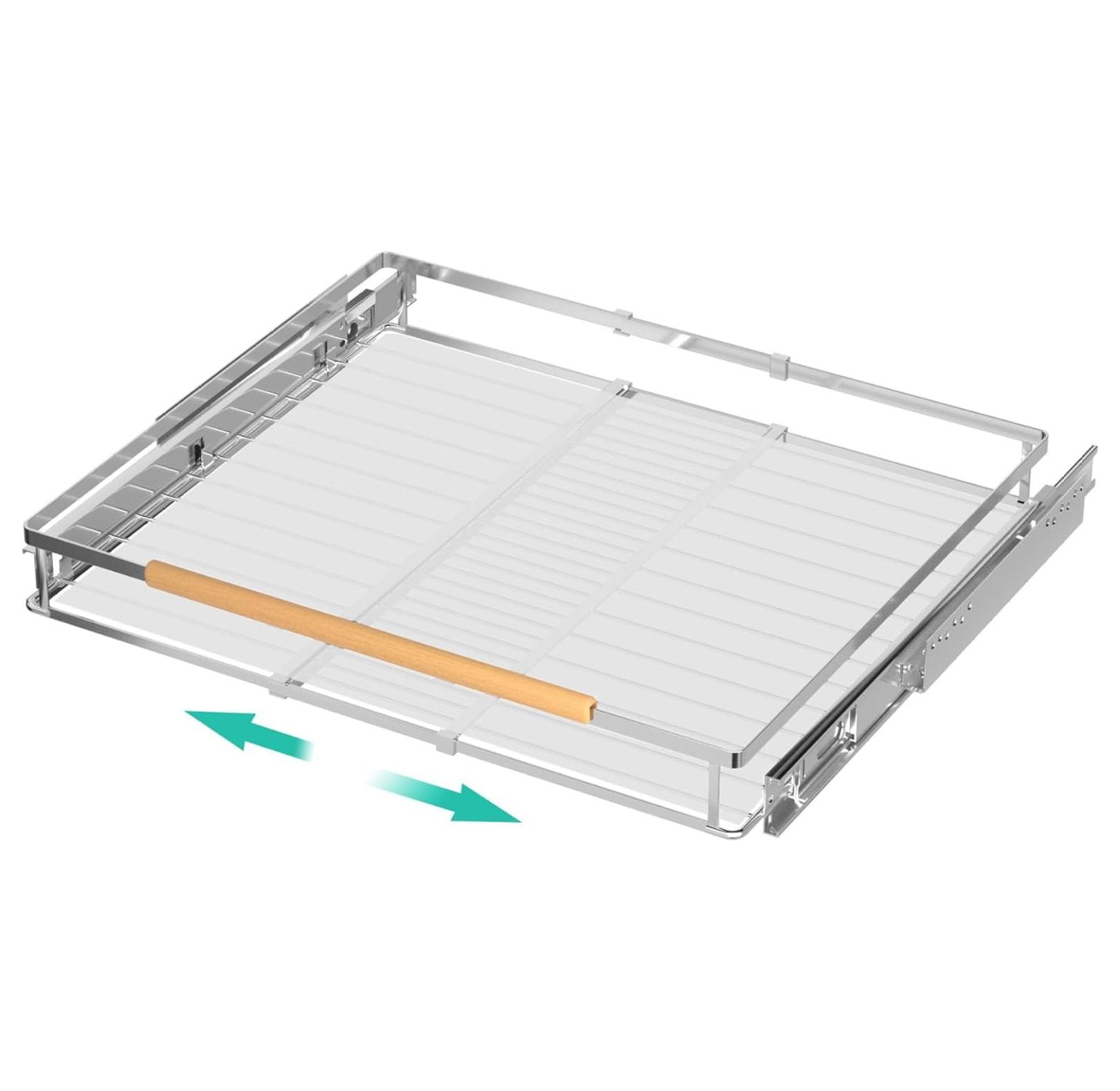 Drevy Pull Out Cabinet Drawer Shelf Organizer, Extendable Sliding Slide ...