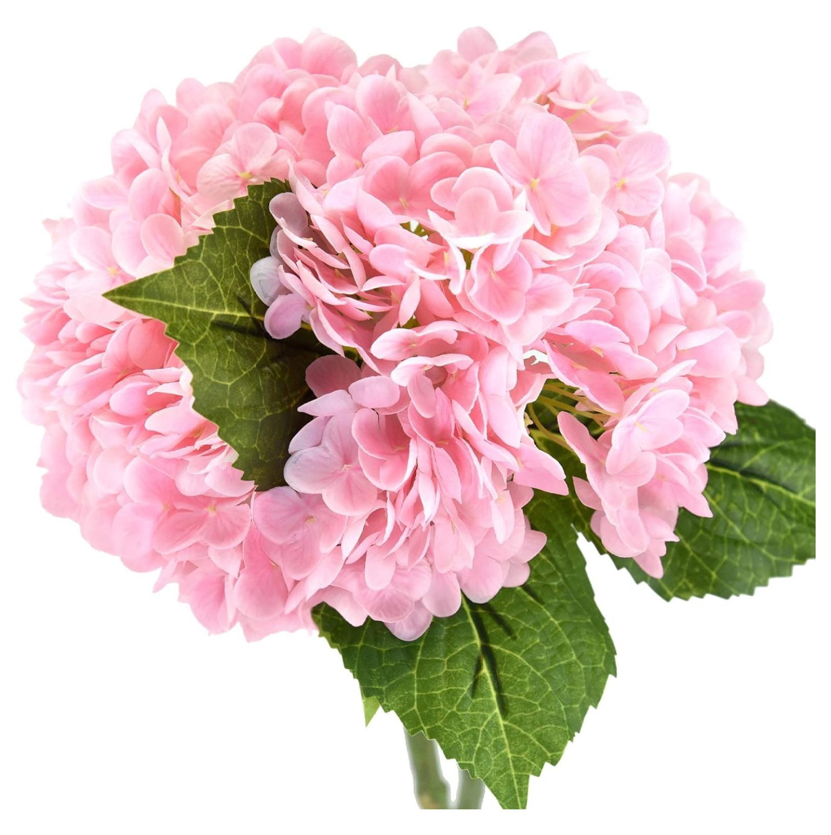 Drevy Real Touch Silk Hydrangea Flowers, 2 Large Long Stem Artificial ...