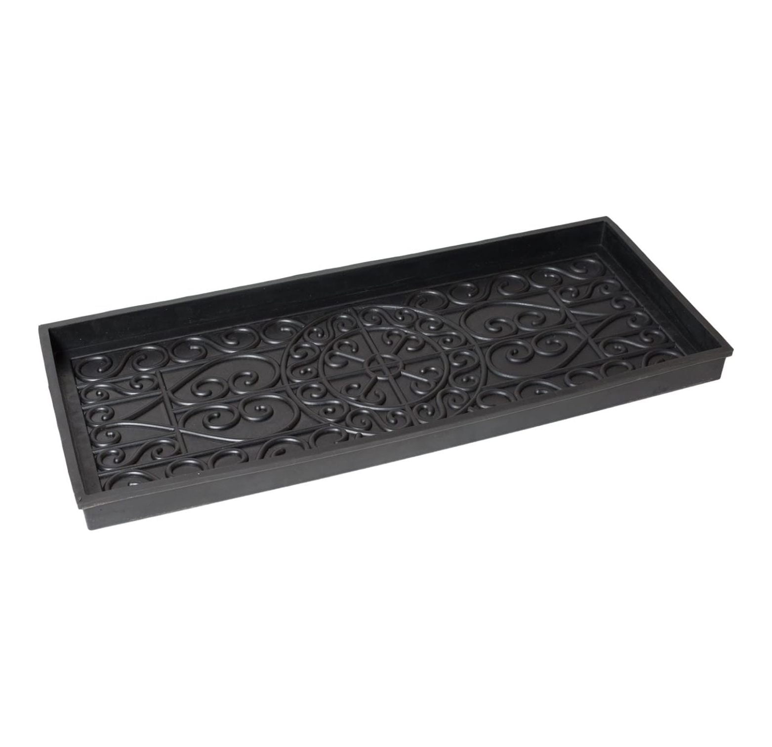 Drevy Rubber Boot Tray - 34 inch Decorative Boot Tray for Entryway ...