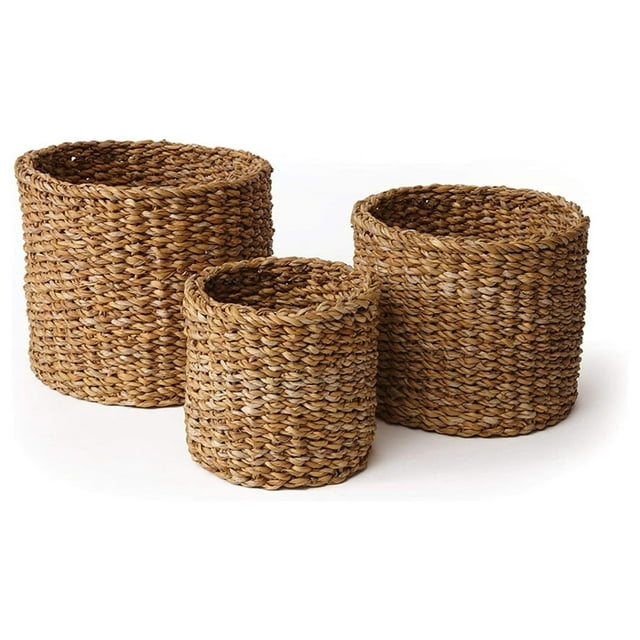 Drevy Seagrass Small Round Baskets, Set of 3 - Walmart.com