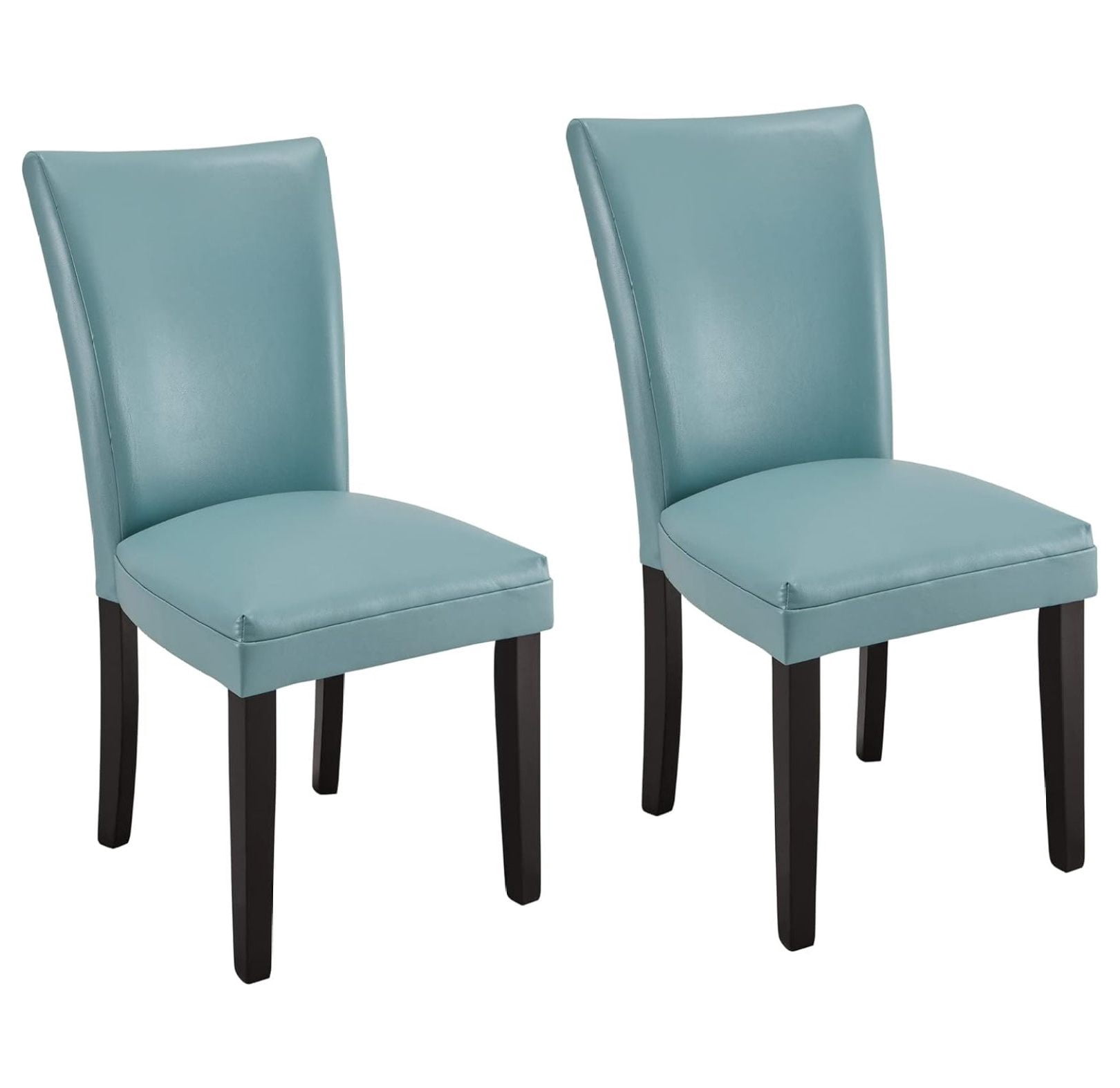 Drevy Set of 2 Dining Chairs PU Leather Upholstered Seat, Modern Urban ...