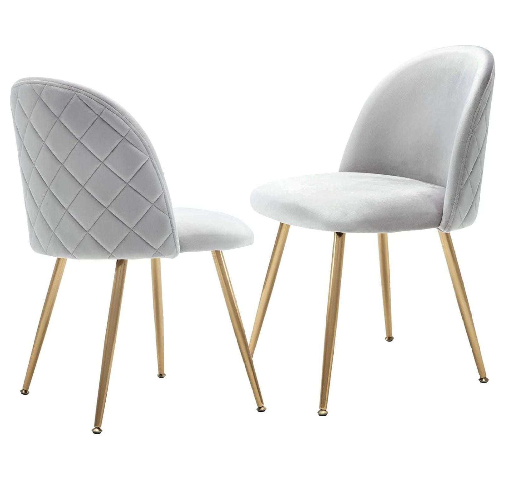 Drevy Set of 2 Velvet Dining Room Chairs, Velvet Fabric Upholstered ...