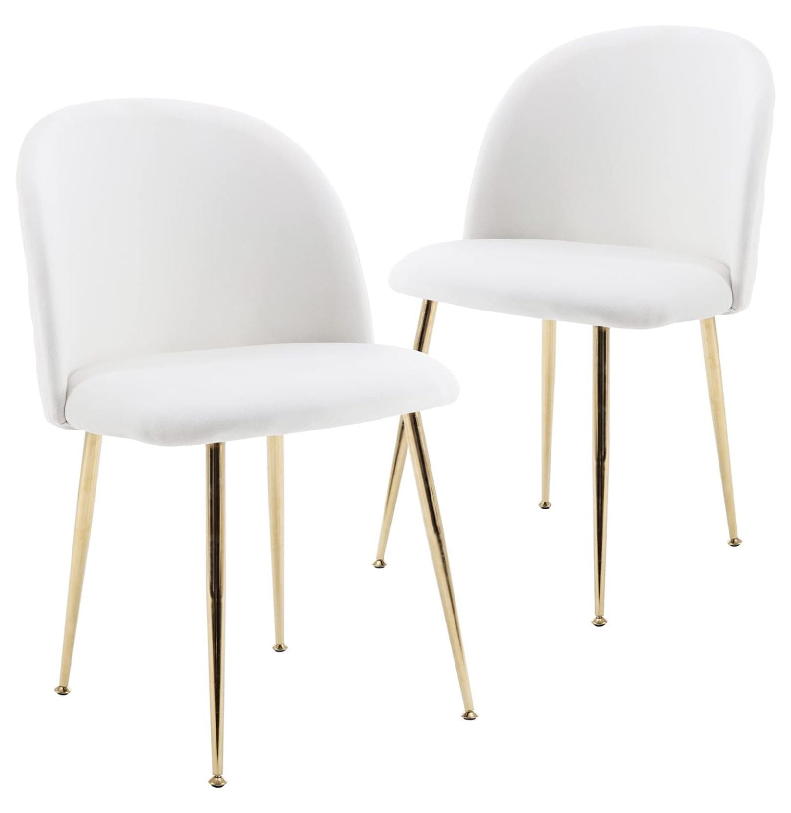 Drevy Set of 2 Velvet Dining Room Chairs, Velvet Fabric Upholstered ...