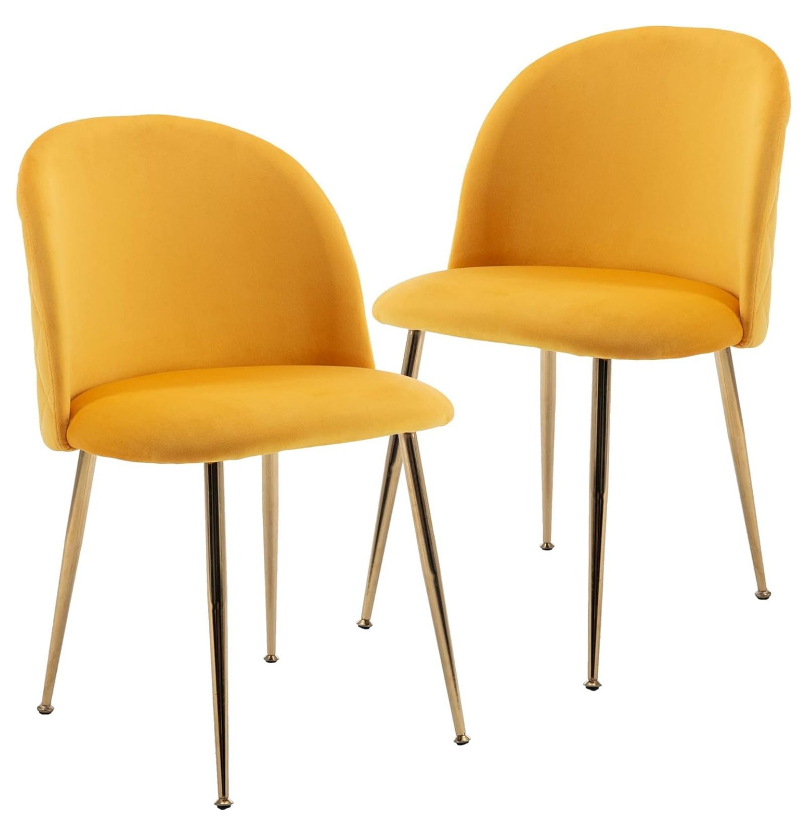 Drevy Set of 2 Velvet Dining Room Chairs, Velvet Fabric Upholstered ...