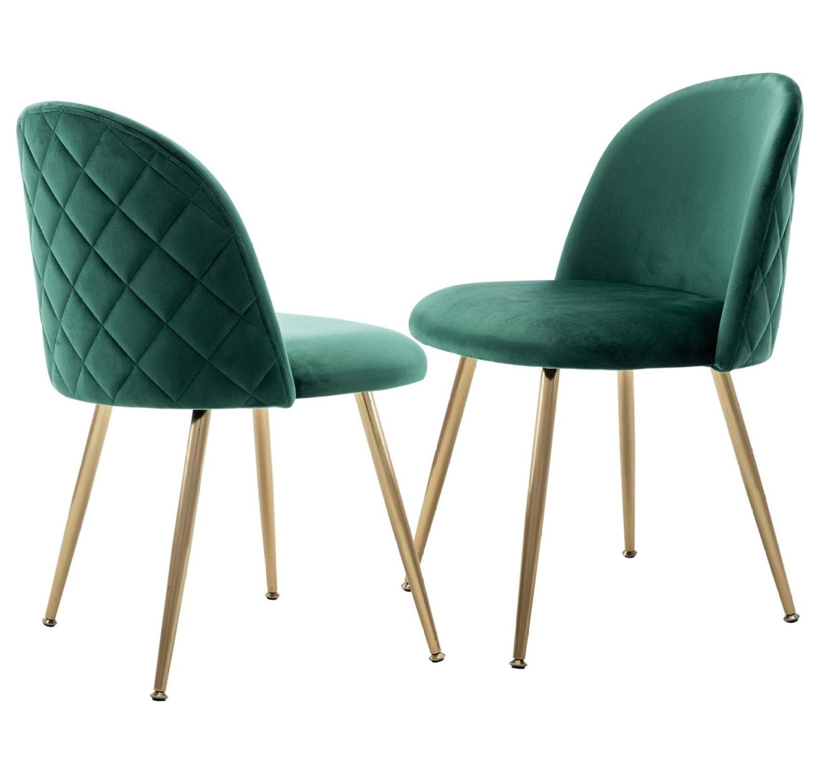 Drevy Set of 2 Velvet Dining Room Chairs, Velvet Fabric Upholstered ...