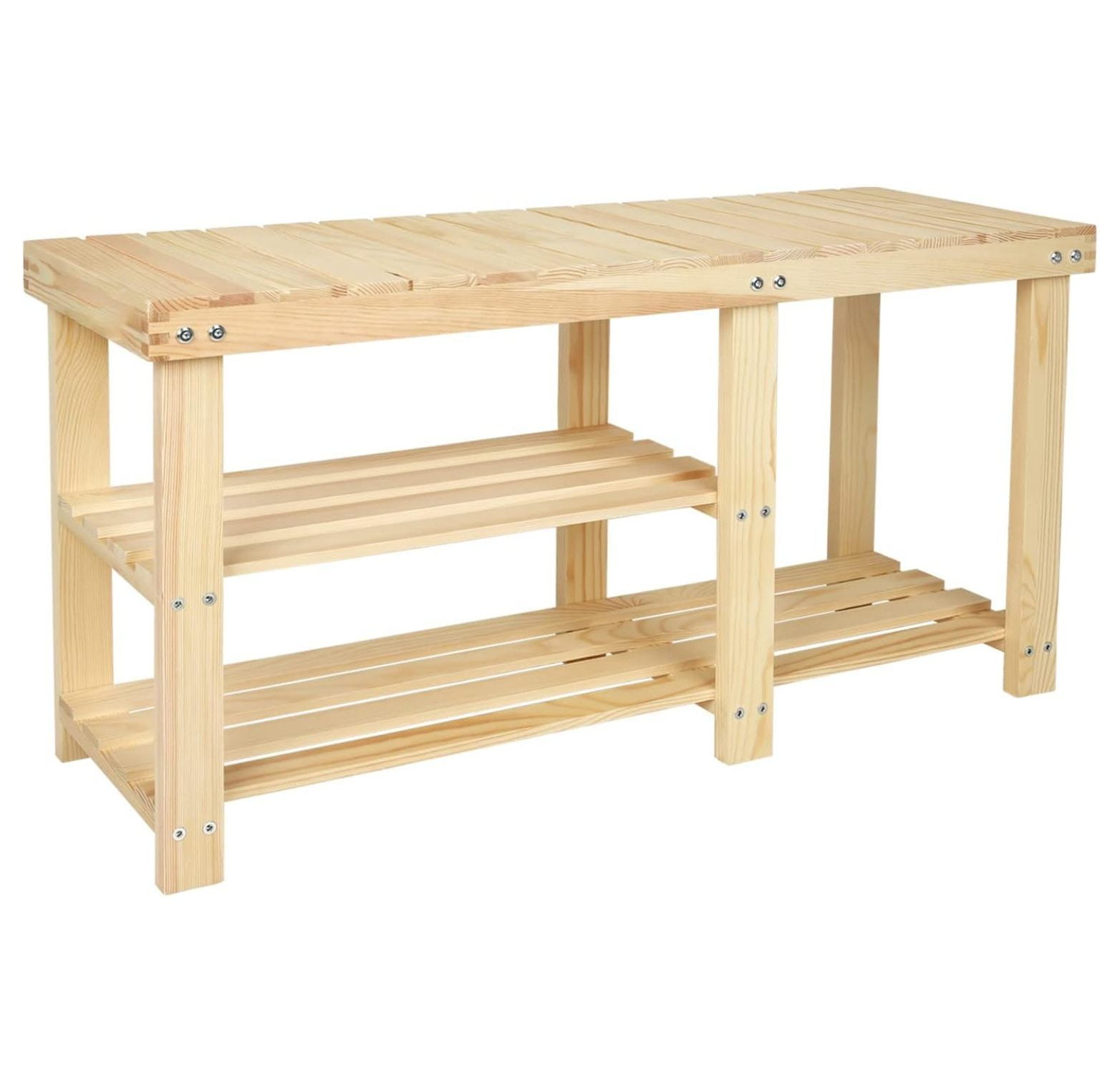 Drevy Shoe Rack Bench, 3-Tier Shoe Rack for Entryway,Shoe Storage Bench ...