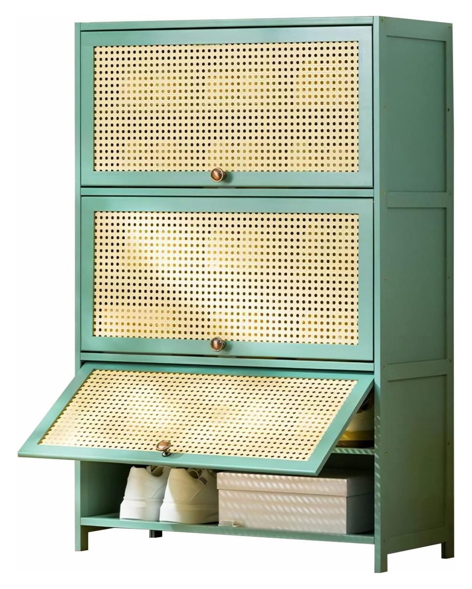 Drevy Shoe Rack Organizer Cabinet - 7-Tier Bamboo Standing Shoe Storage ...