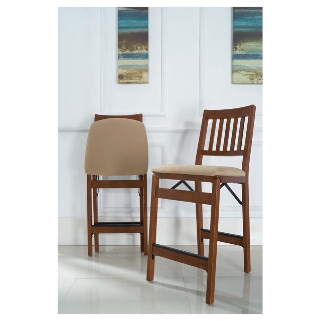 Drevy Stakmore Premium Solid Wood Dining Table Folding Counter Stools ...