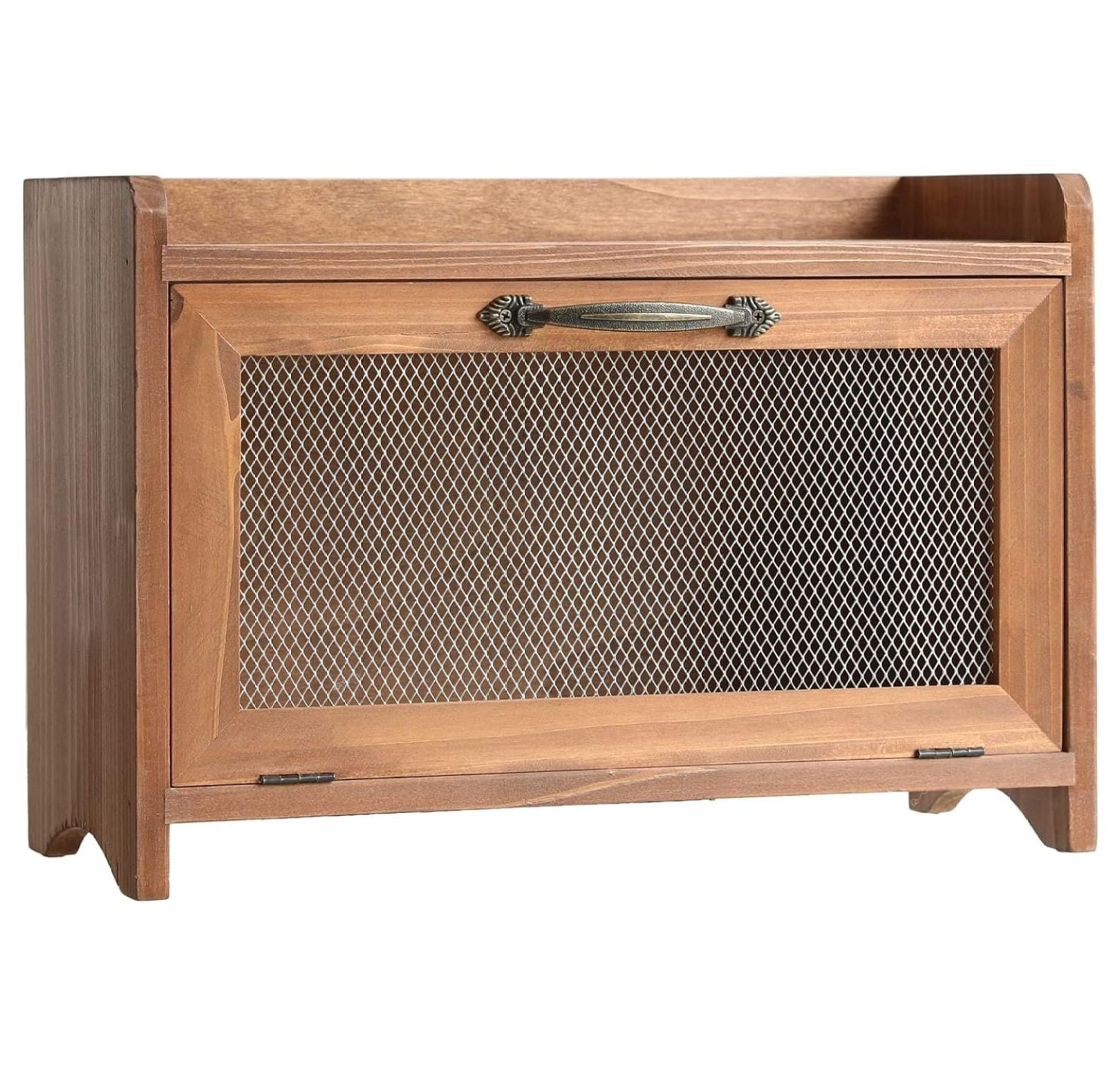 Drevy - Storage Cabinet, Mini Countertop Cabinet, Wood Organizer for Bedroom Kitchen with ...