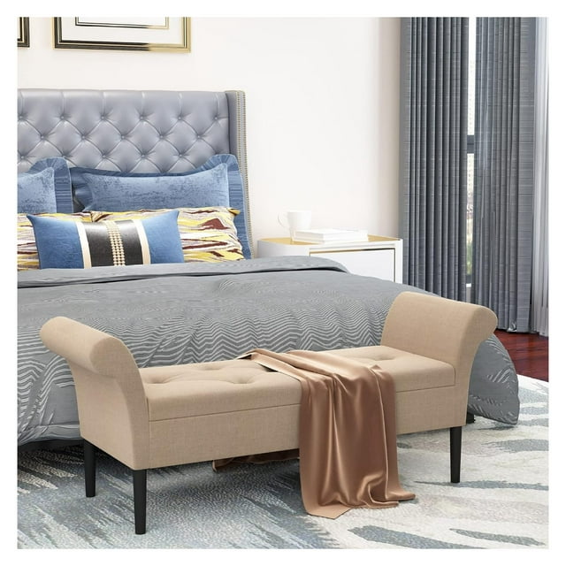 Drevy Storage Ottoman Bench Bedroom Bench Bed Entryway Hallway Chest