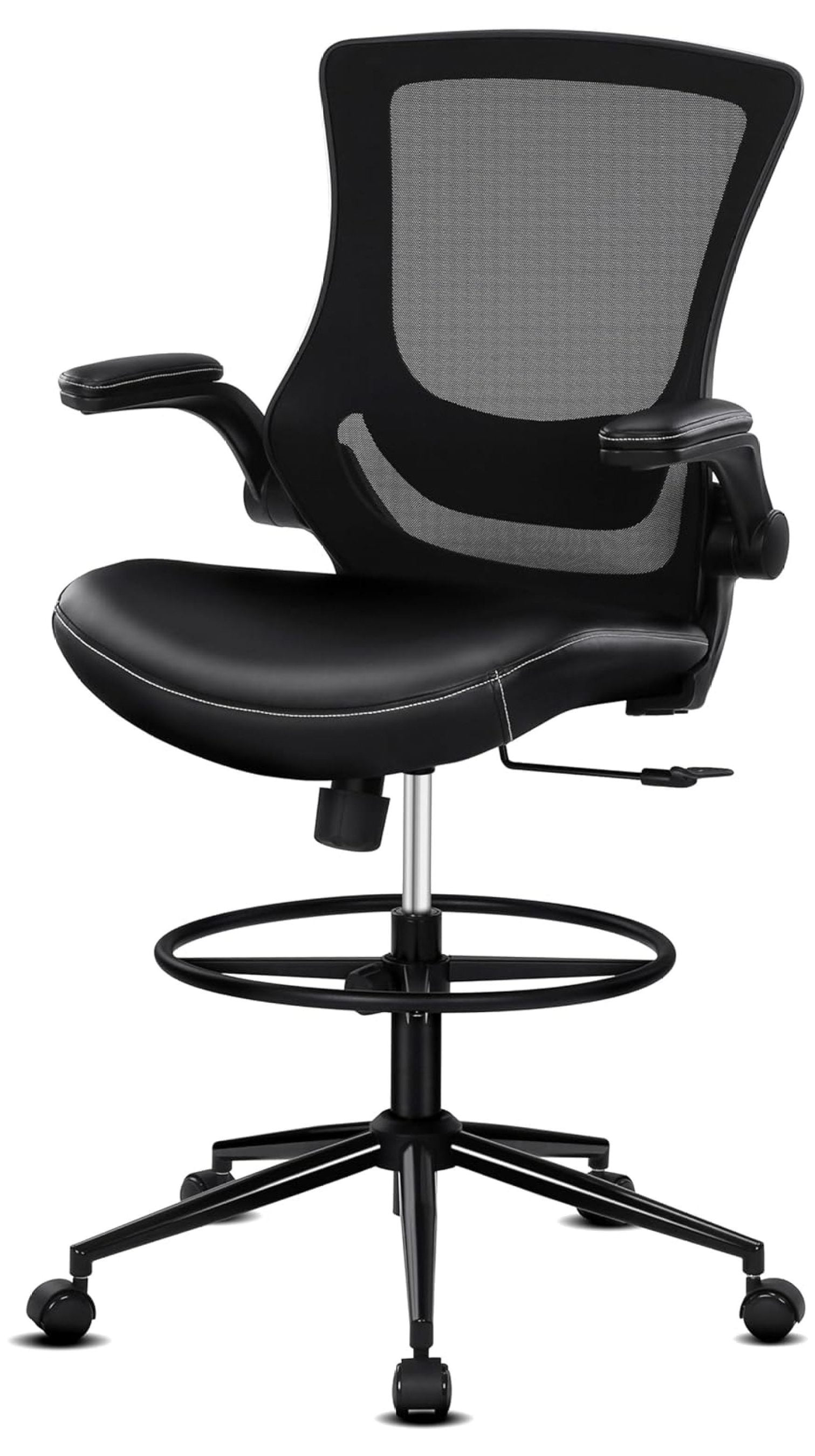 Drevy Tall Office Chair, Drafting Chair for Standing Desk, High Office ...
