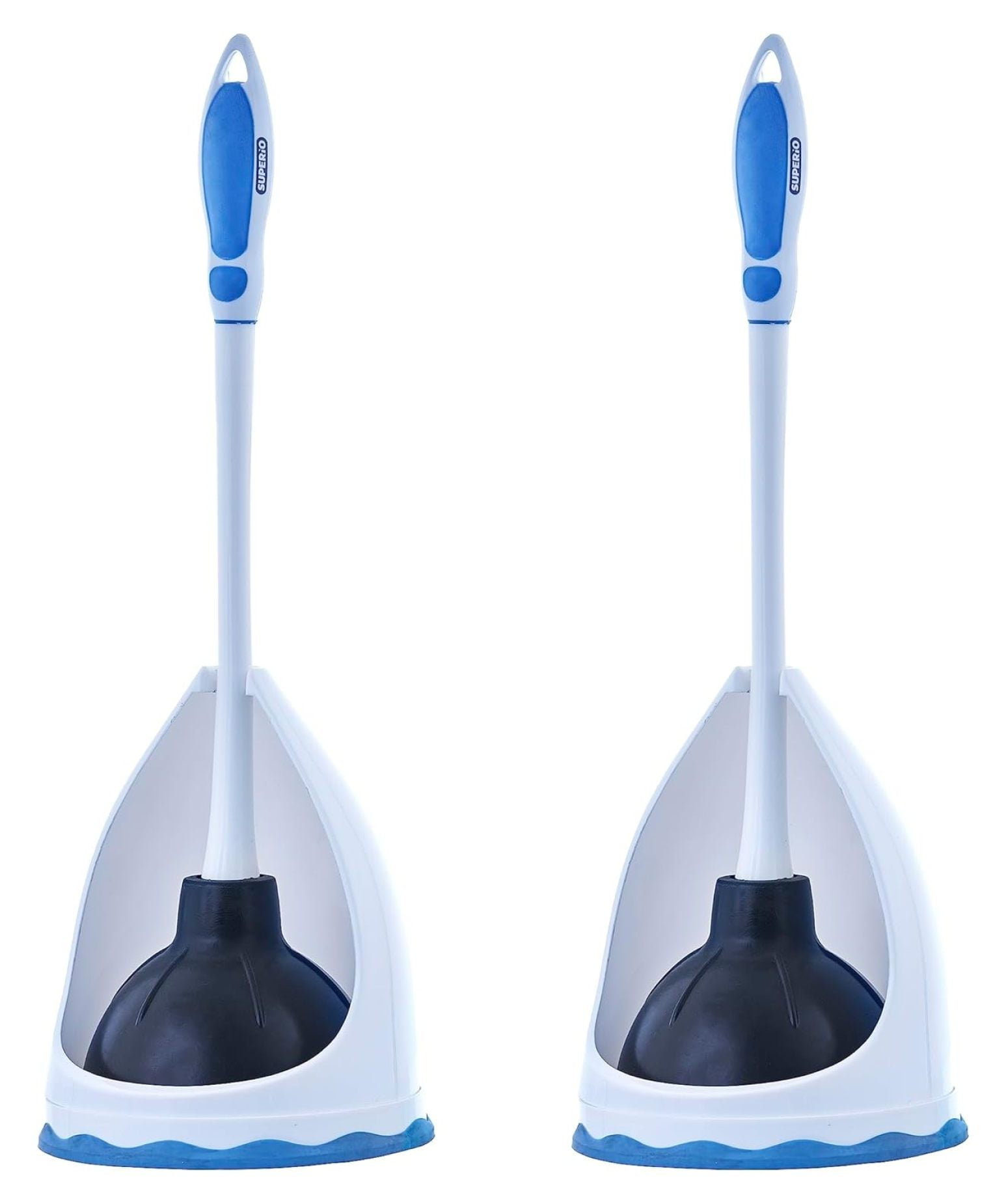 Drevy Toilet Plunger and Holder Blue 2-Pack - Walmart.com