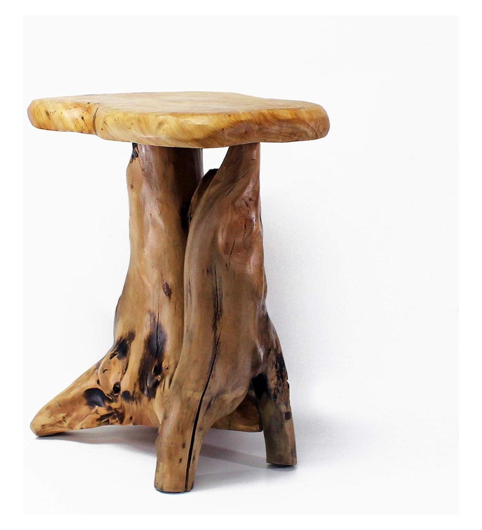 Drevy Tree Stump Side Table, Live Edge Stool, Natural Edge Wood Side ...