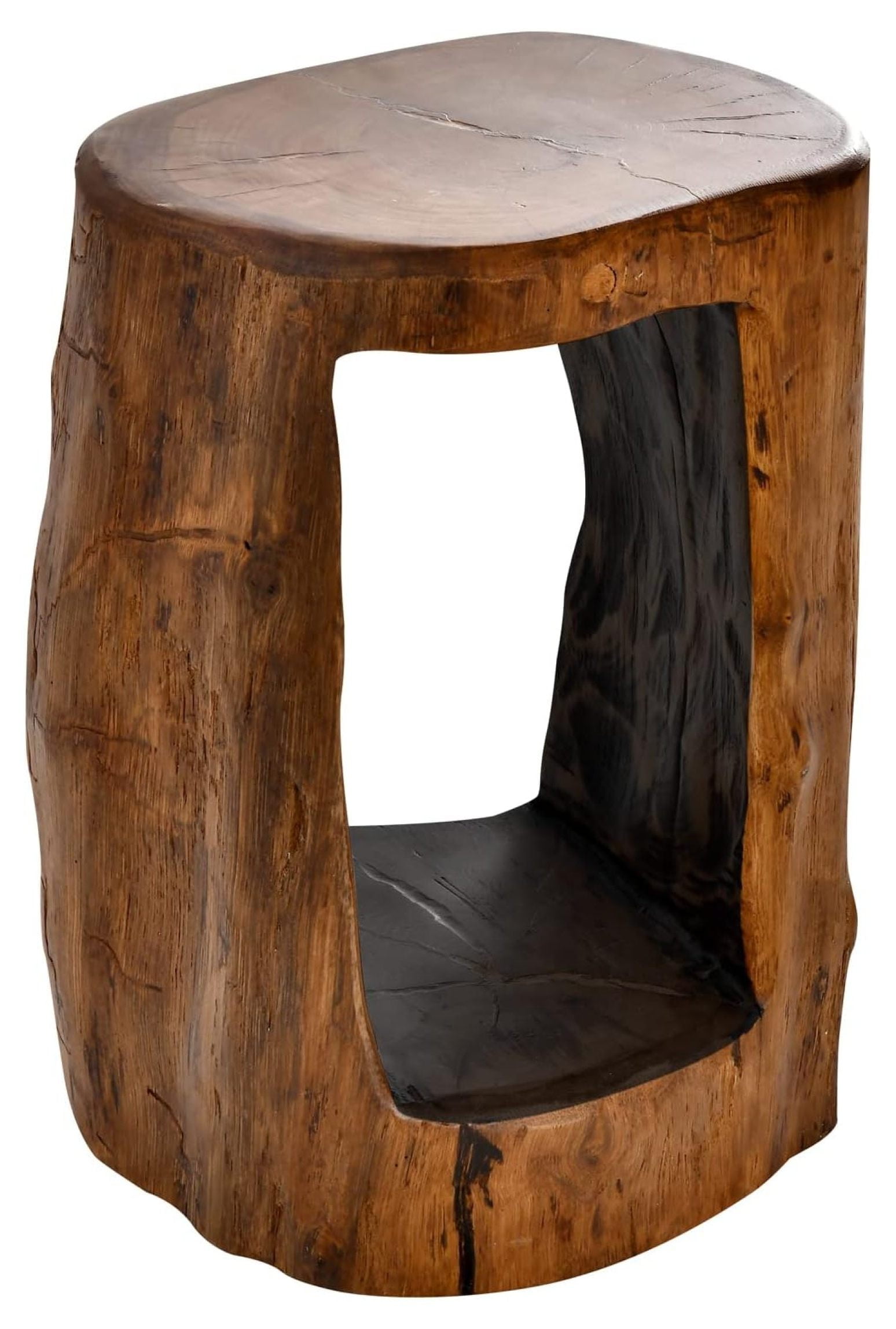 Drevy Tree Stump Stool, Plant Holder, Tree Accent Table, Live Edge Side ...