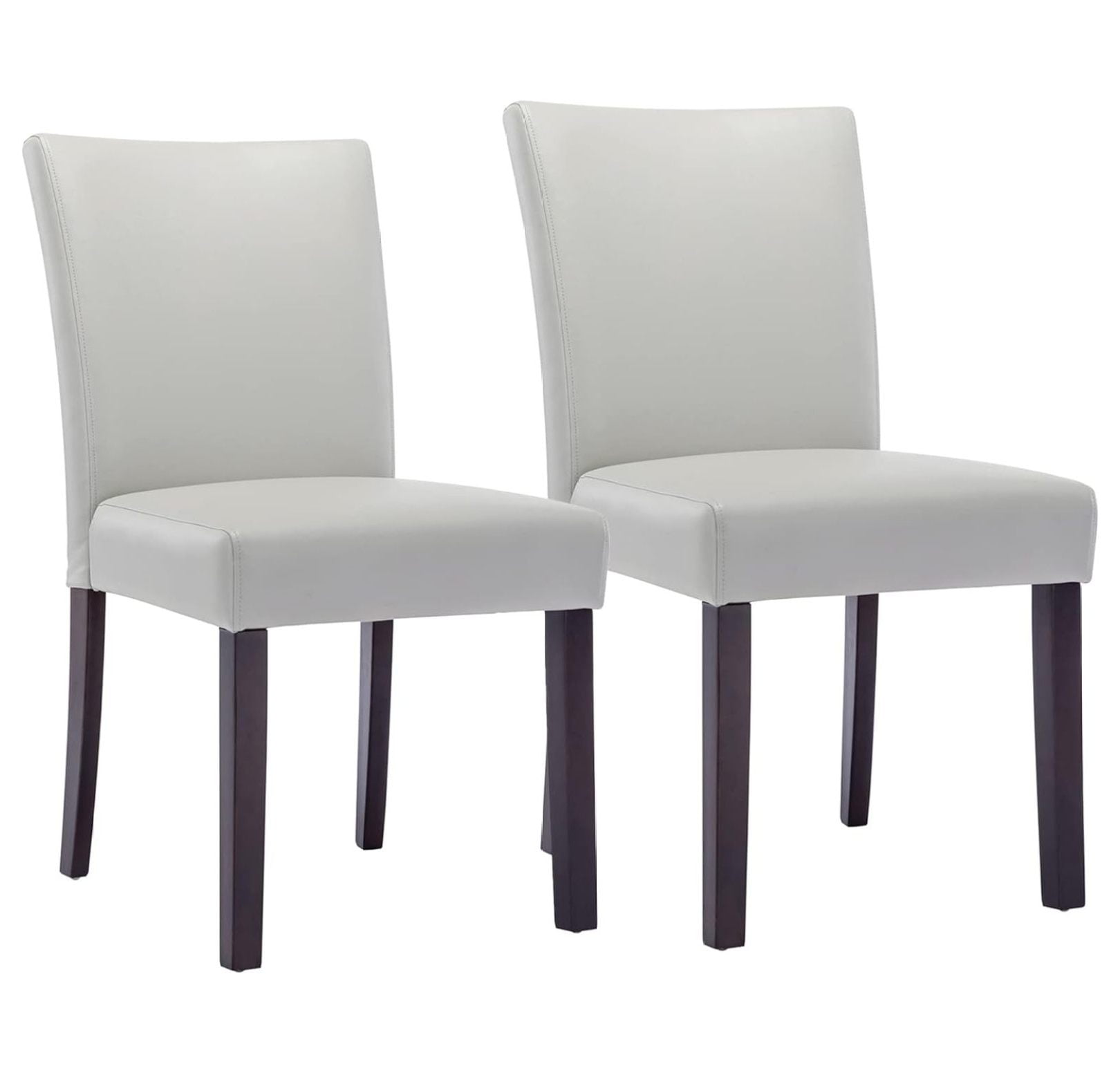 Drevy Upholstered Kitchen & Dining Room Chairs with Low Back, Faux ...