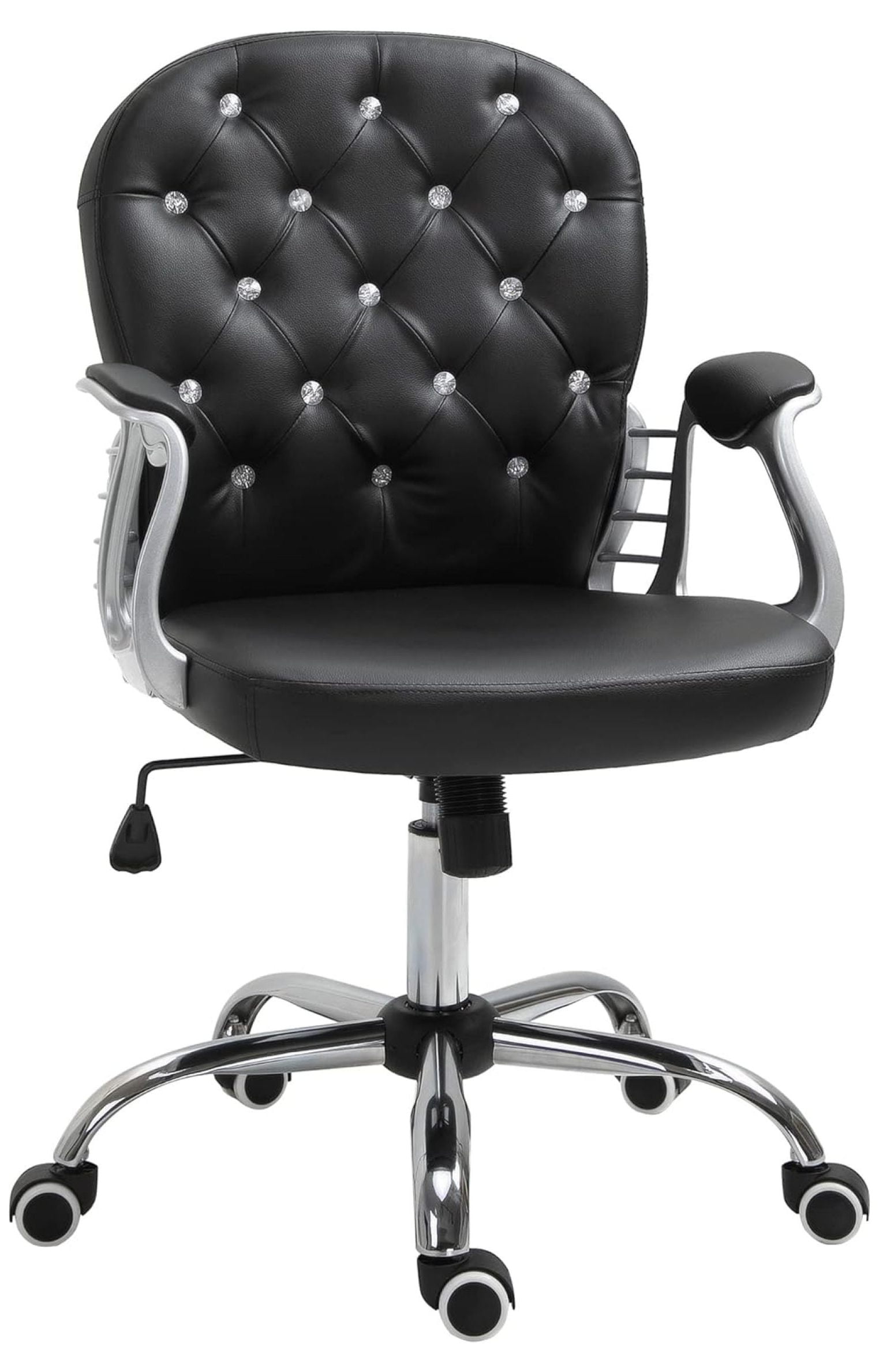 Drevy Vanity PU Leather Back Office Chair Swivel Tufted Backrest Task ...