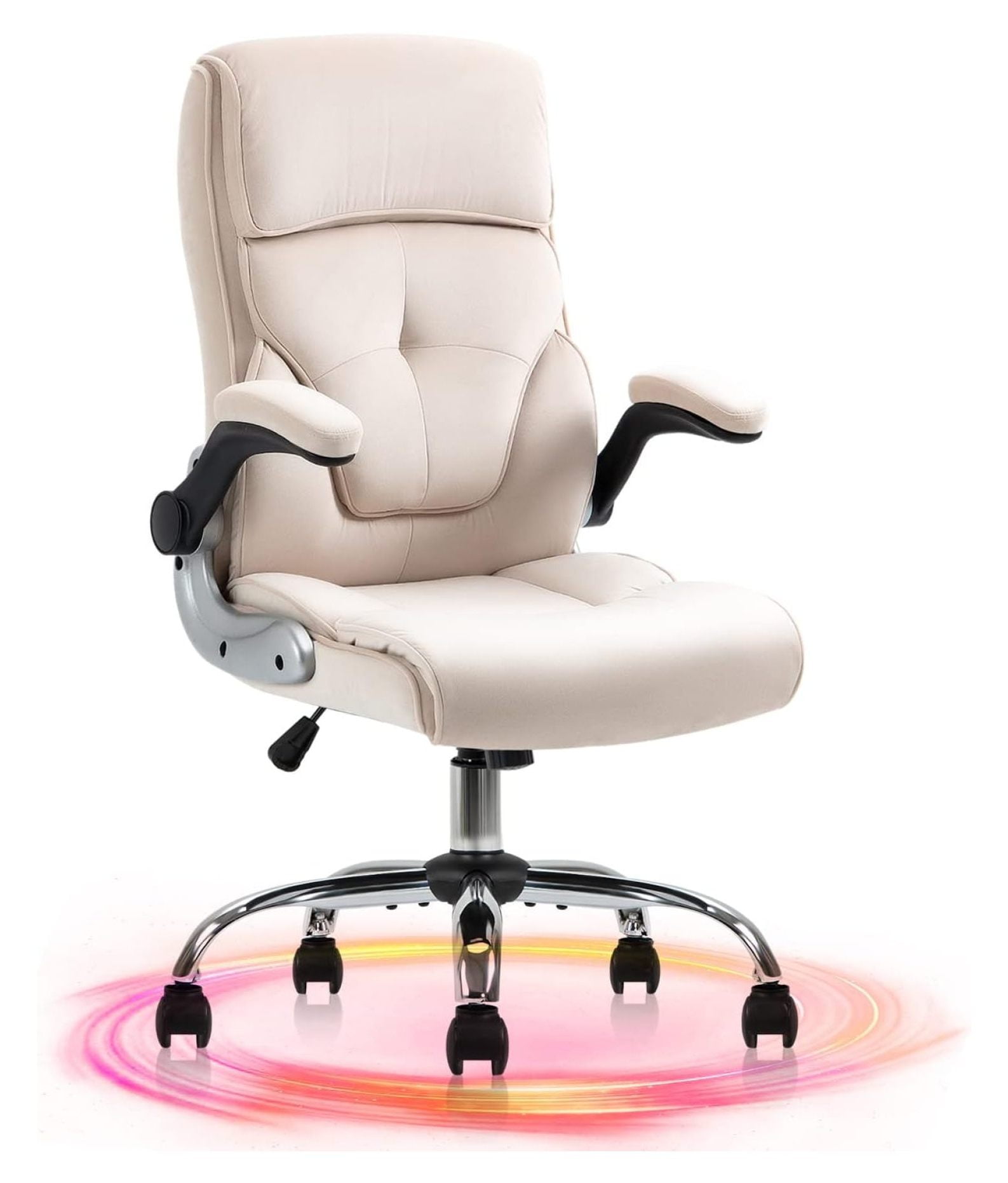 Drevy Velvet Fabric Office Chair Ergonomic Executive Chair with Lumbar ...