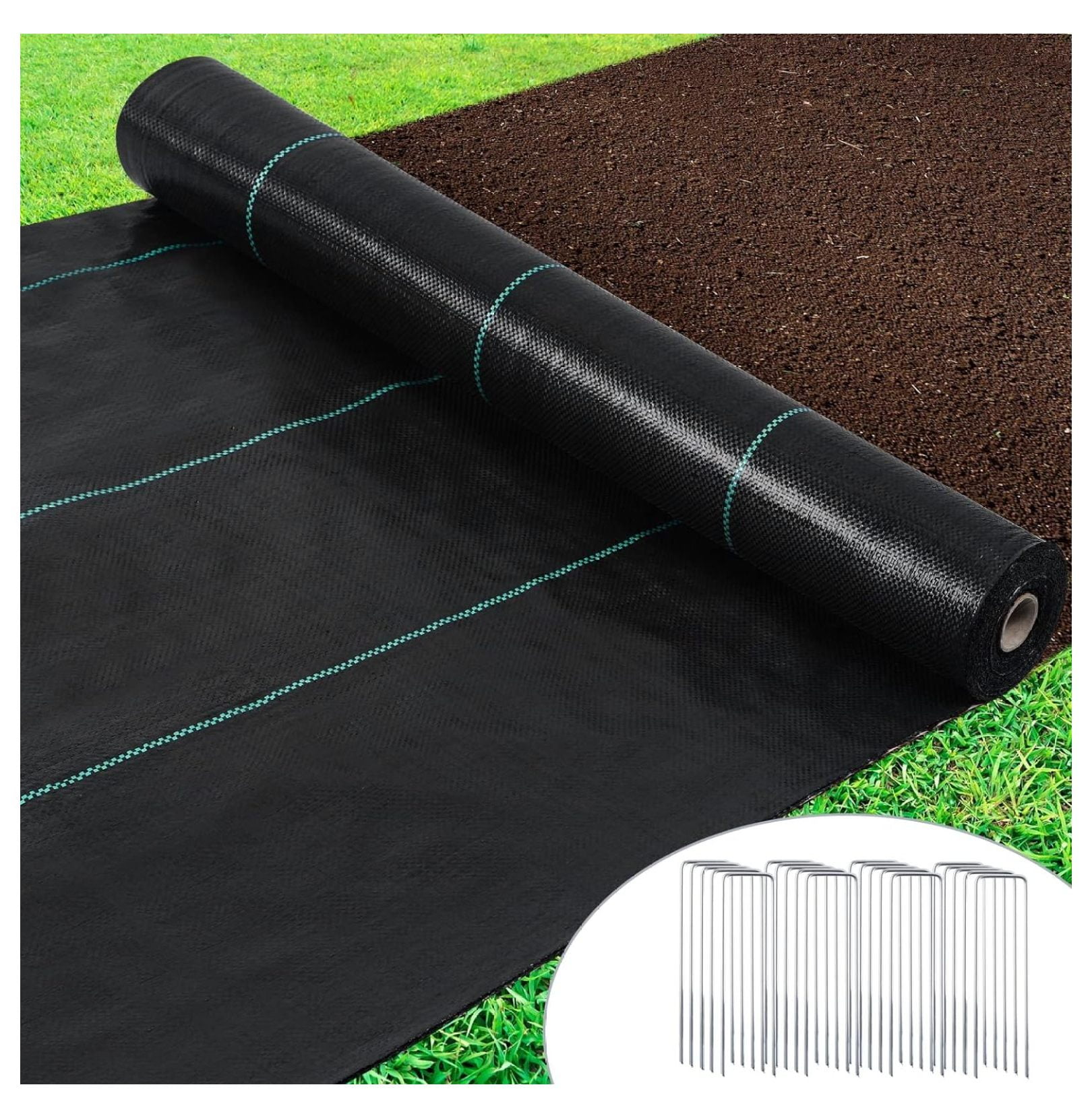 Drevy Weed Barrier 6FT x 100FT Heavy Duty Weed Barrier Landscape Fabric ...
