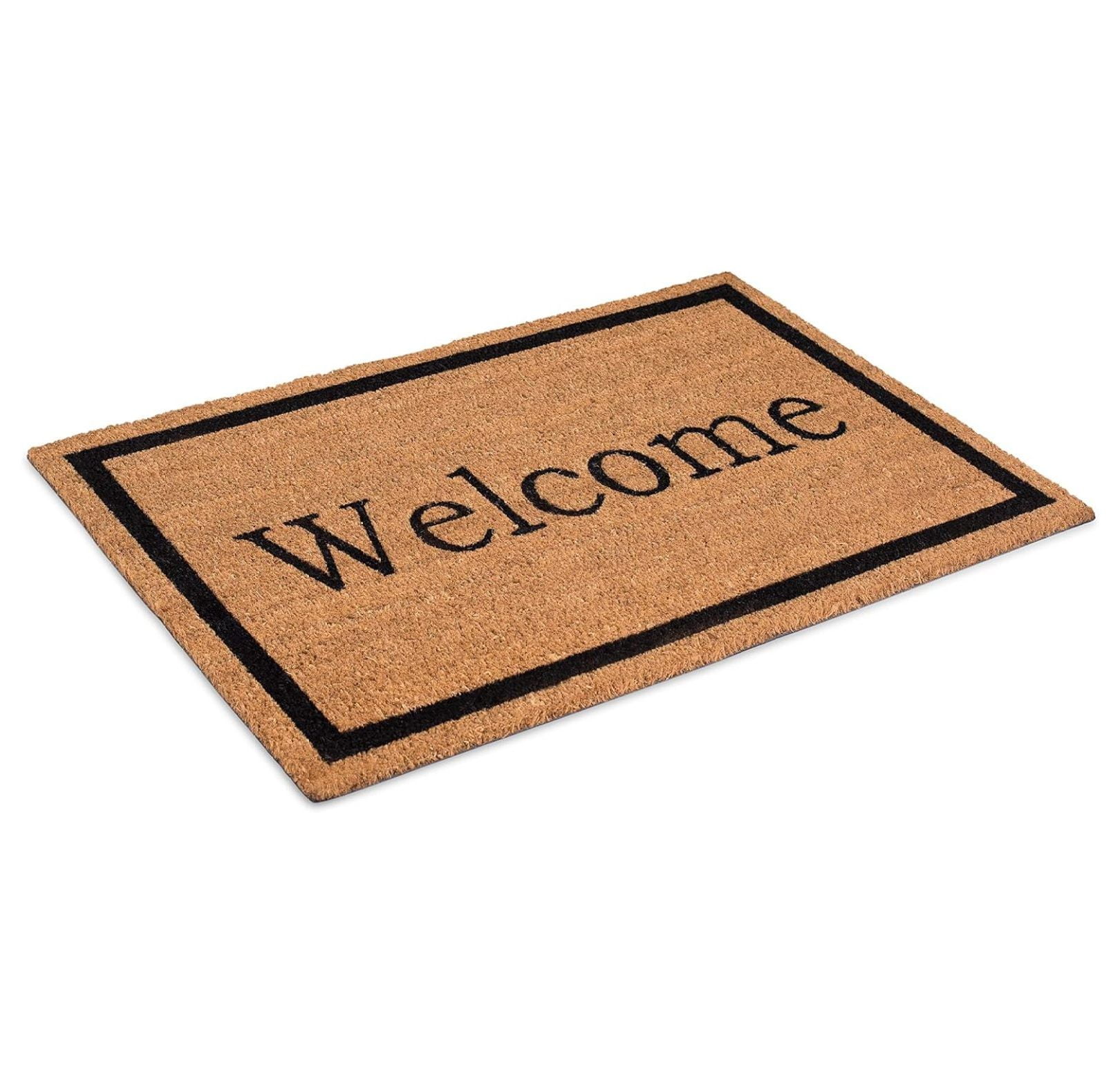 Drevy Welcome Coir Doormat - 24 x 36 Inch - Oversized Welcome Mat with ...