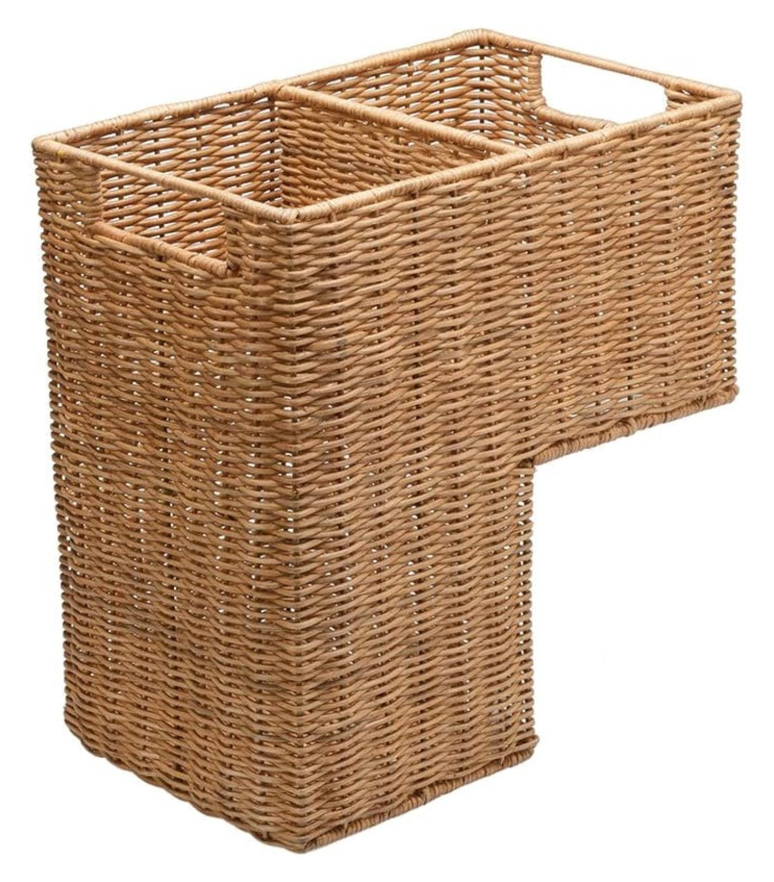 Drevy Wicker Step Basket, Natural - Walmart.com