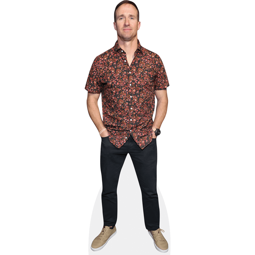 Drew Brees (Floral Shirt) Mini Cardboard Cutout Standee - Walmart.com