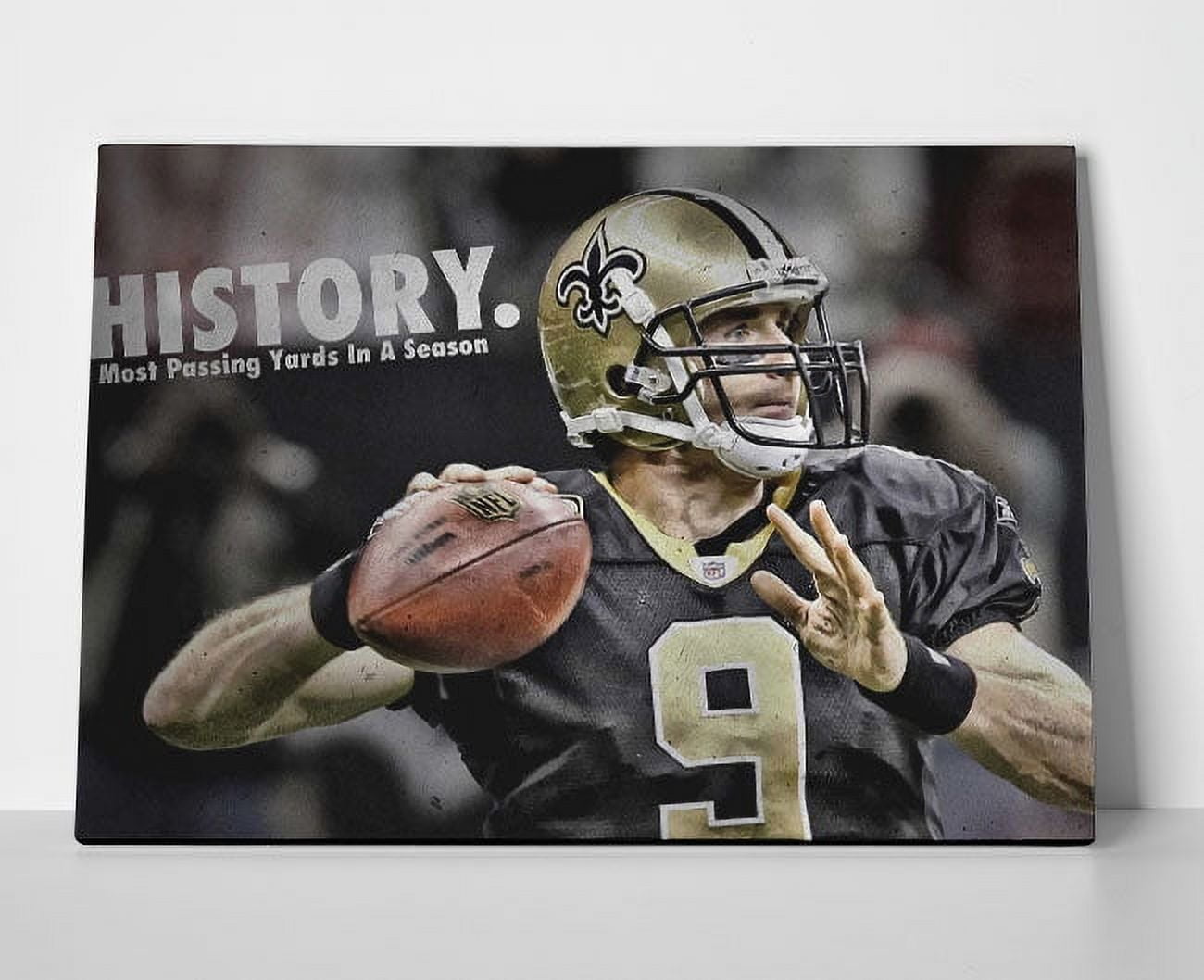 Drew Brees Poster or Wrapped Canvas - Walmart.com